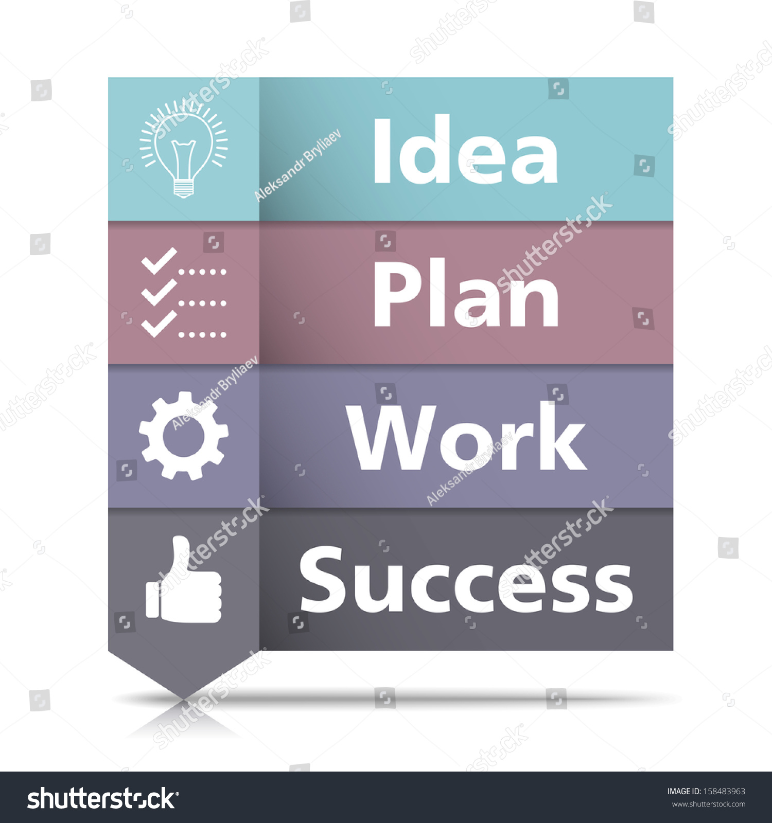 Idea Success Concept Vector Eps10 Illustration Stock Vector (Royalty ...