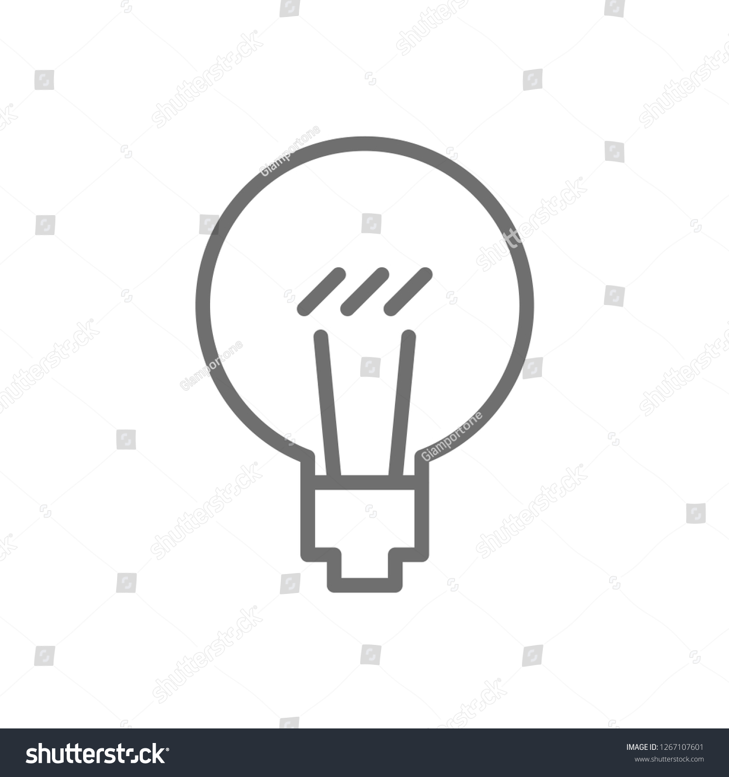 Idea Symbol Light Bulb Lamp Vector Stock Vector (Royalty Free ...