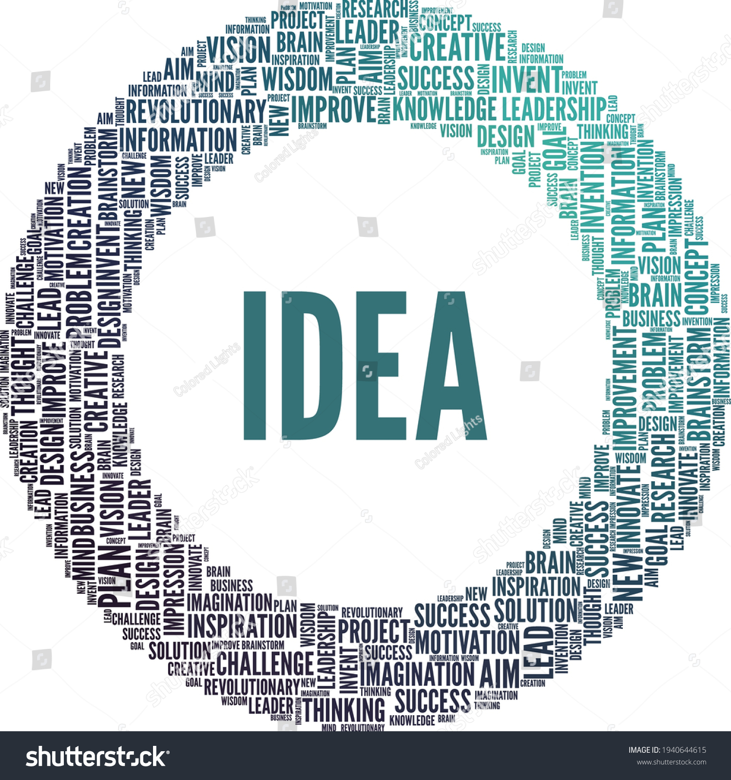Idea Vector Illustration Word Cloud Isolated Stock Vector (Royalty Free ...