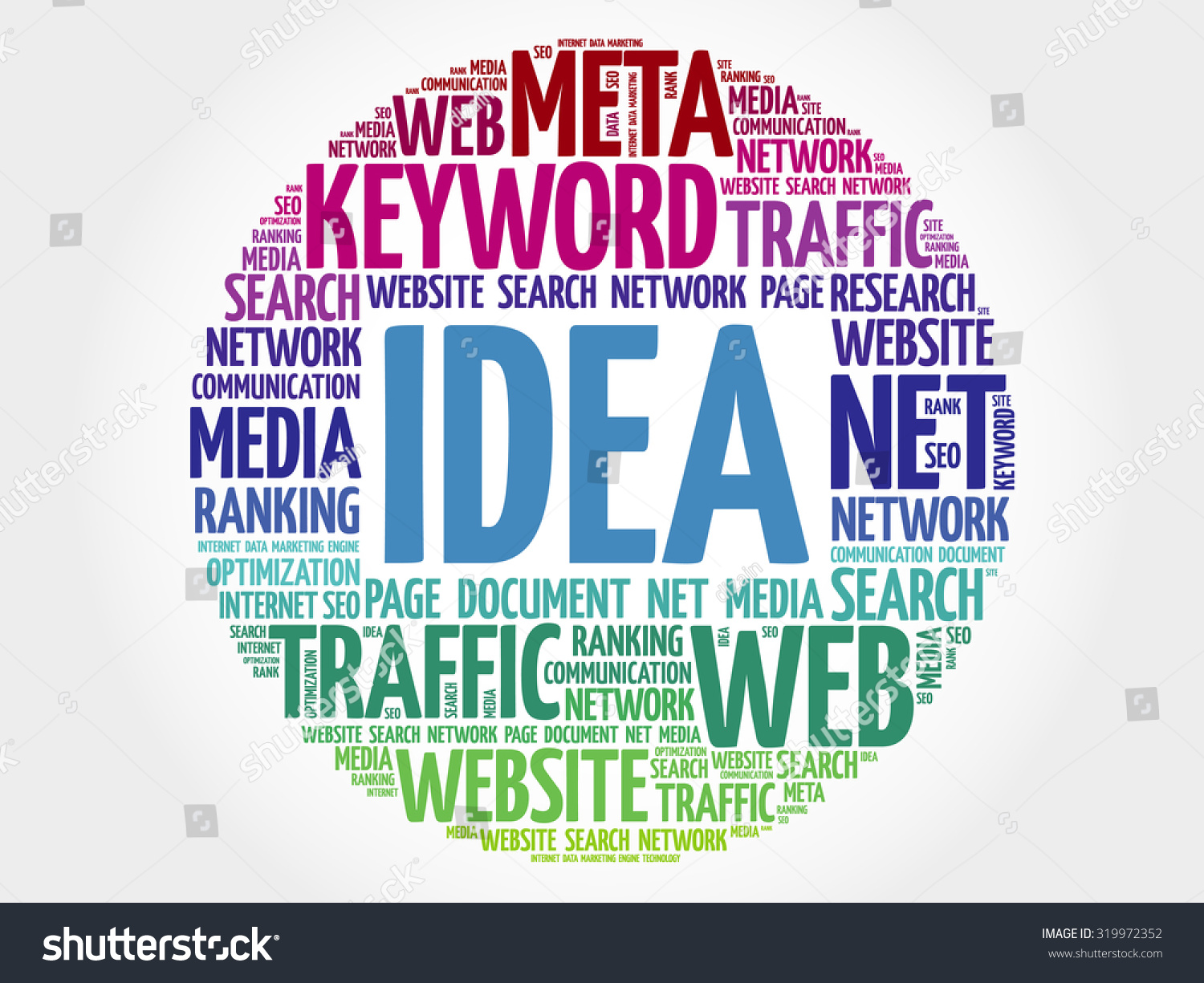Idea Word Cloud Business Concept Stock Vector (Royalty Free) 319972352 ...