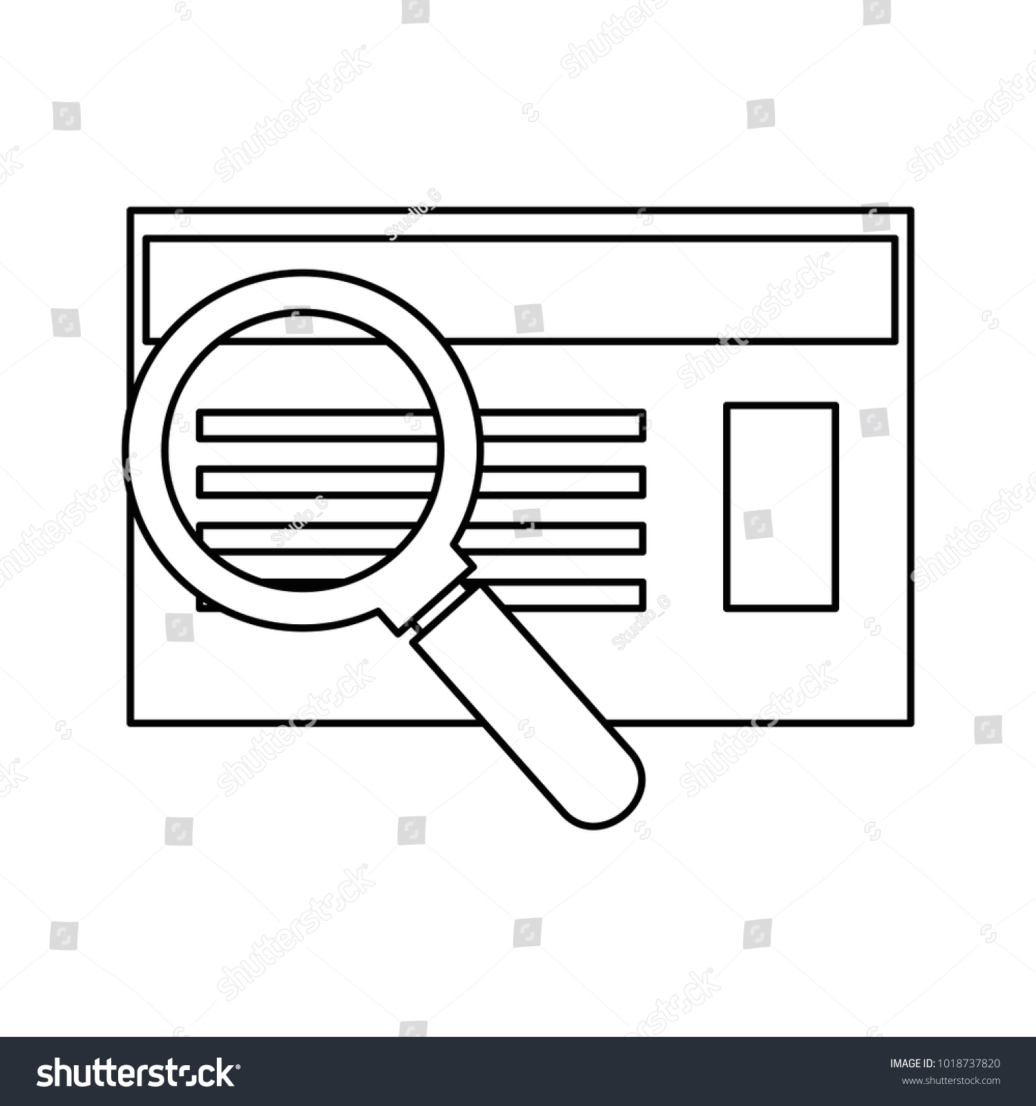 Identification Document Magnifying Glass Stock Vector (Royalty Free ...