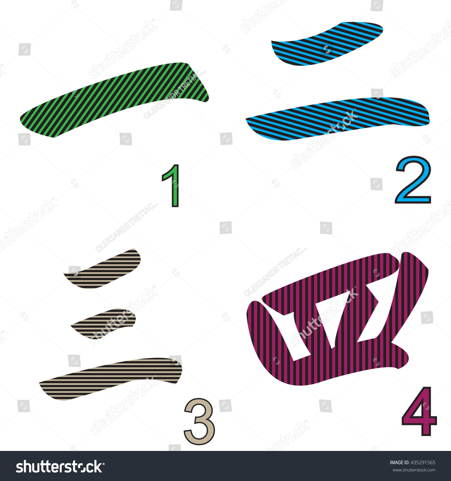 Identification Numbers Chinese Characters Stock Vector (Royalty Free ...