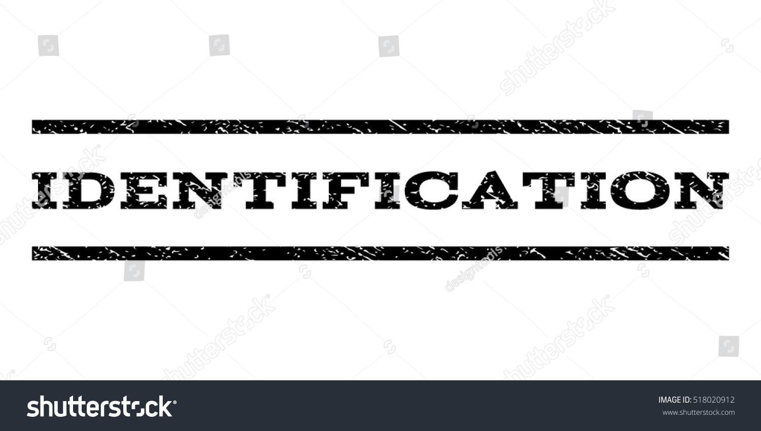 Identification Watermark Stamp Text Caption Between: vector de stock ...