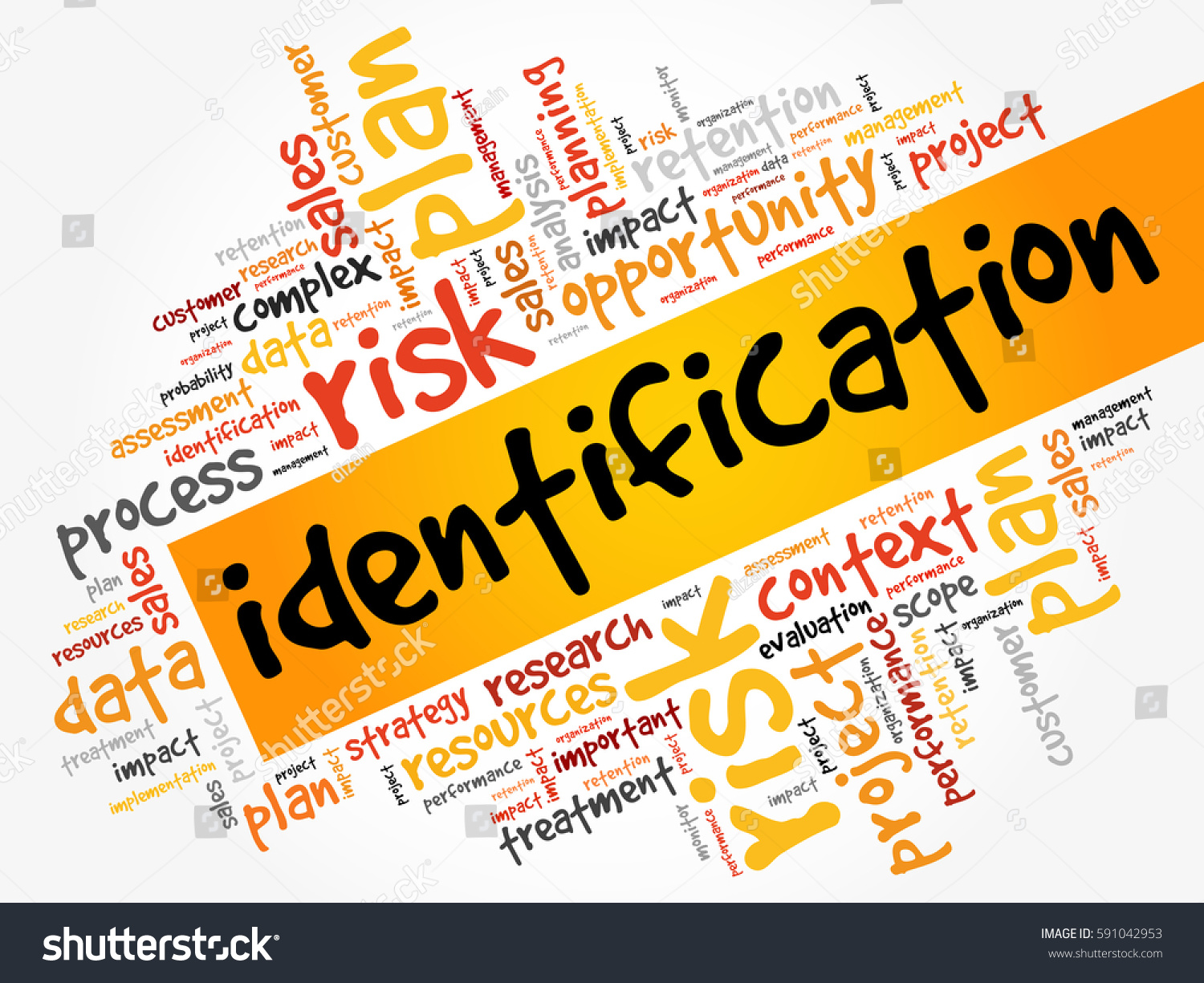 Identification Word Cloud Business Concept Stock Vector (Royalty Free ...