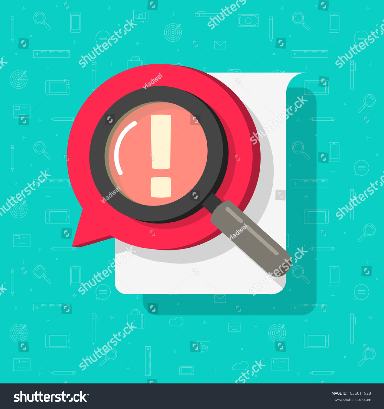 Identify Document File Search Risk Comment Stock Vector (Royalty Free ...