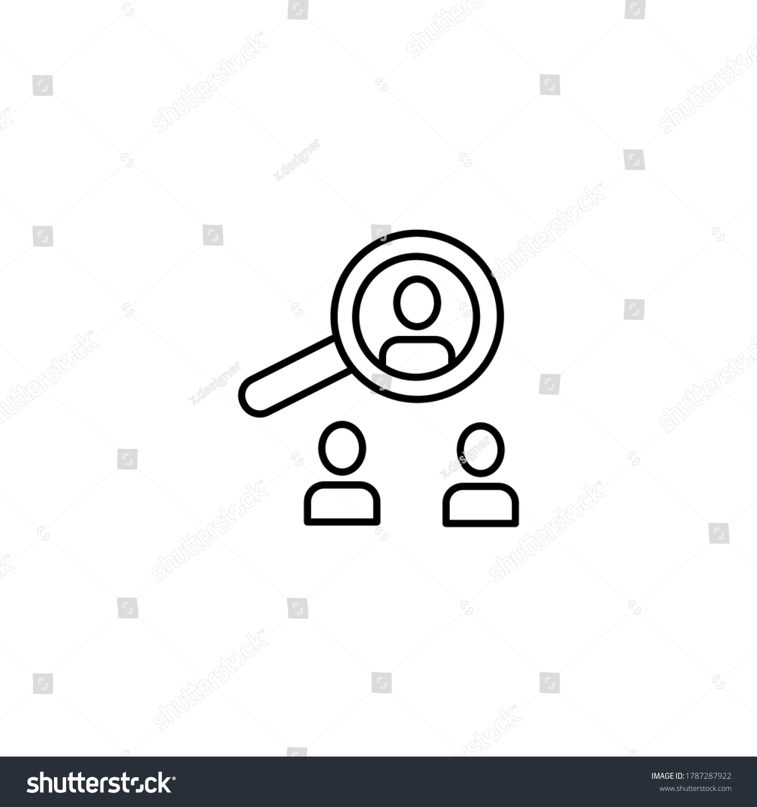 Identify Target Audience Simple Thin Line Stock Vector (Royalty Free ...