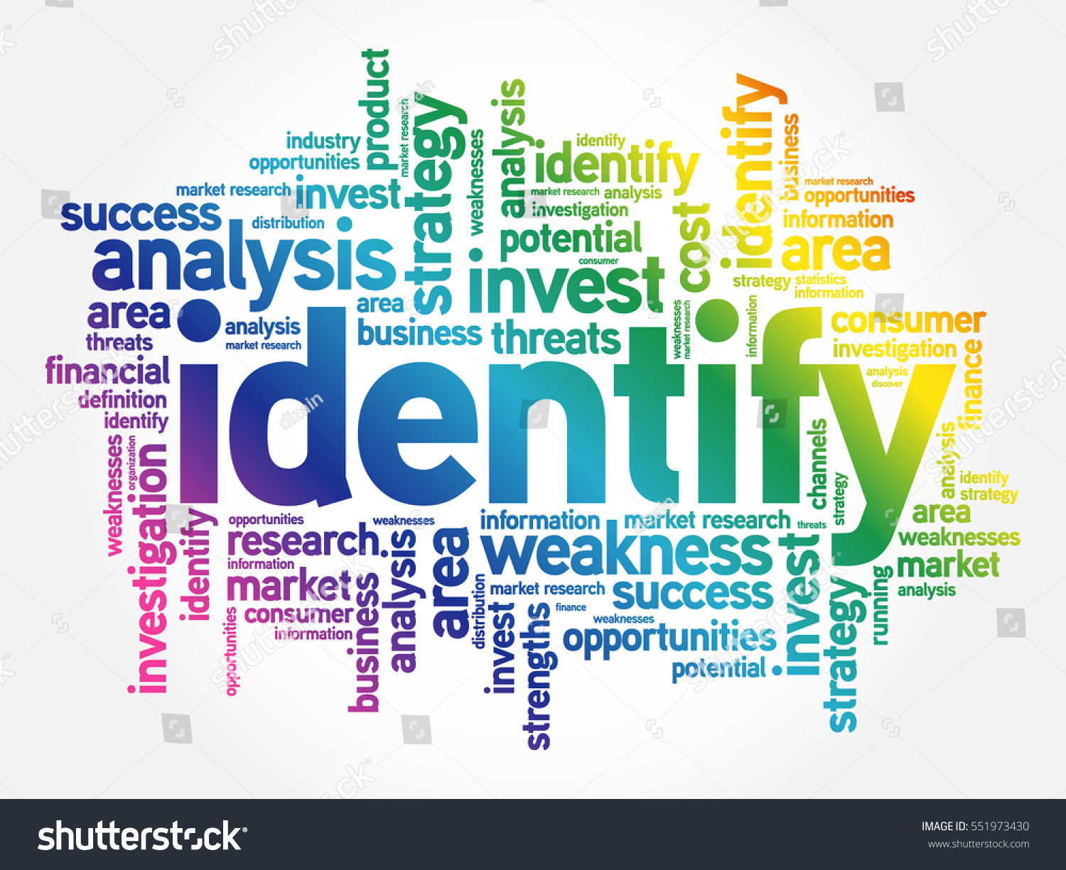 Identify Word Cloud Collage Business Concept Stock Vector (Royalty Free ...