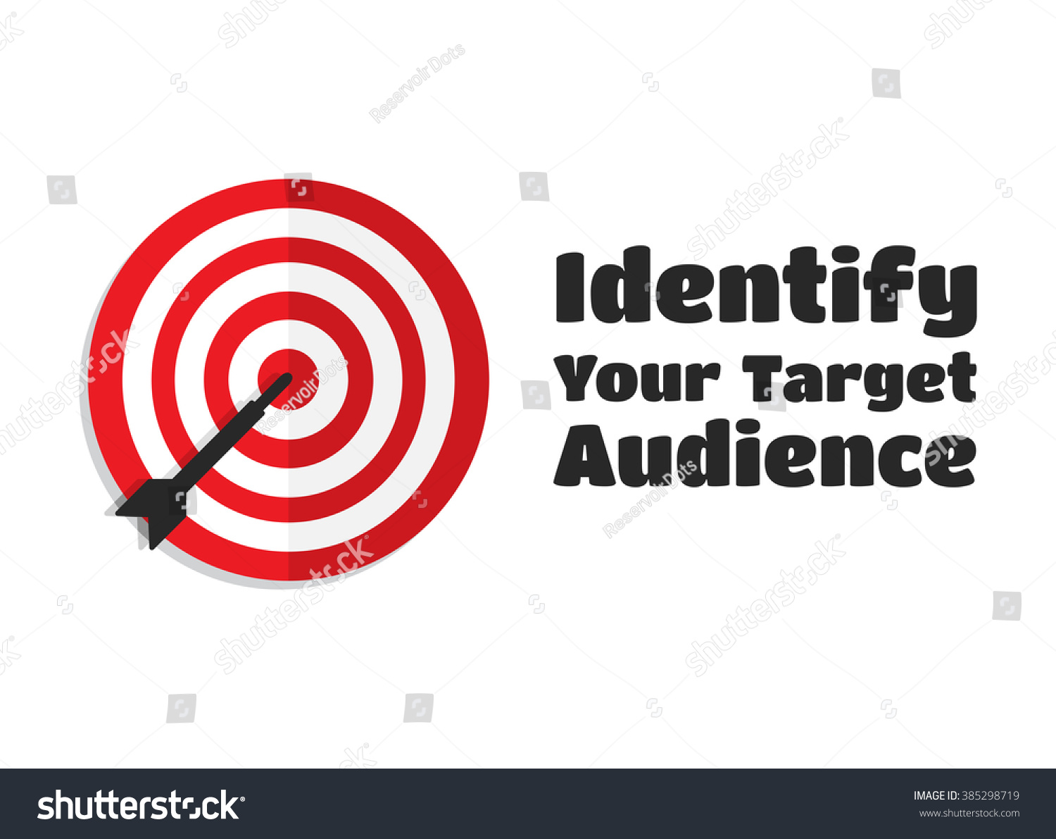 Identify Your Target Audience Aim Icon Stock Vector (Royalty Free ...