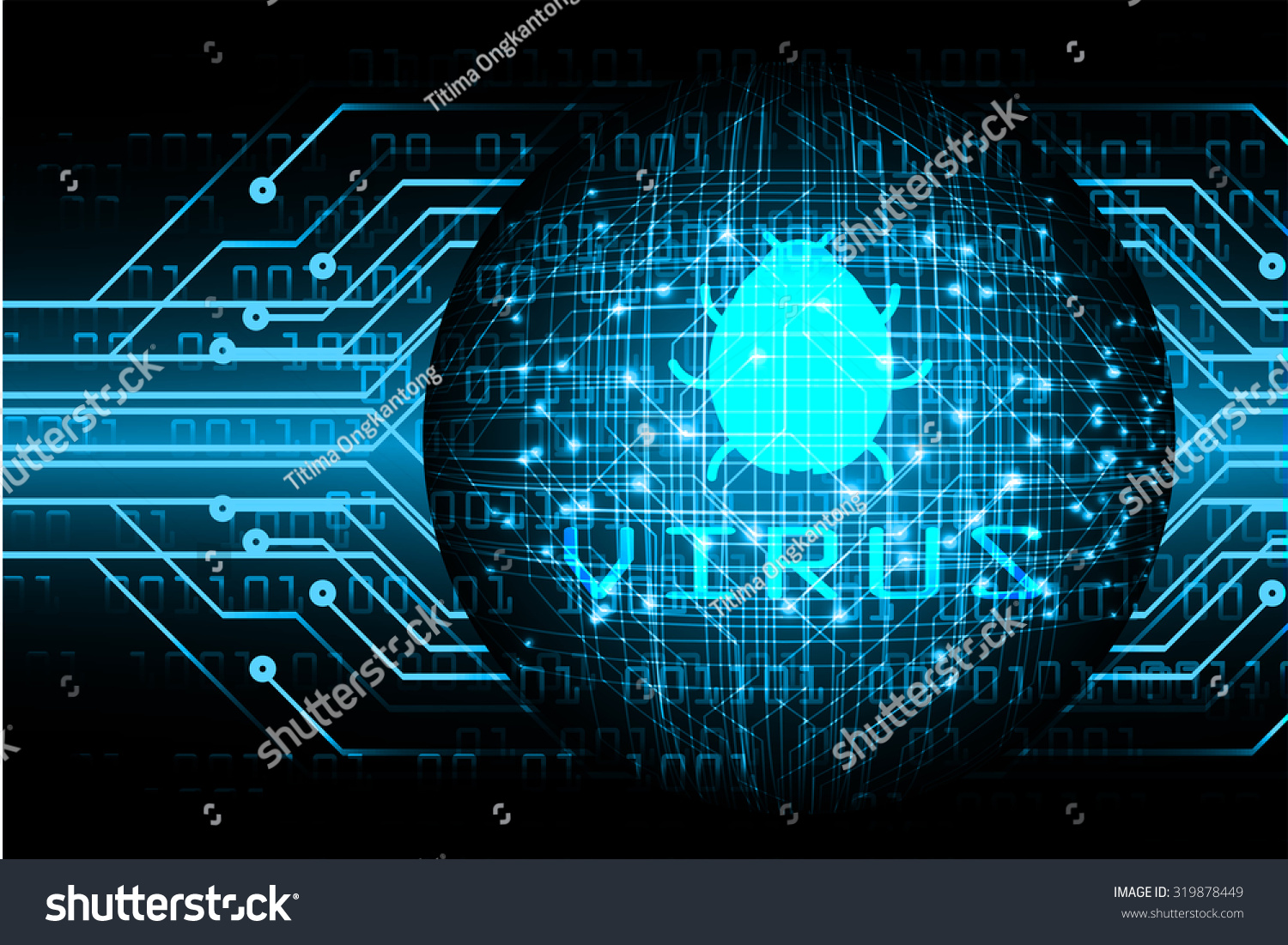 Identifying Computer Virus Antivirus Protection Computer: เวกเตอร์สต็อก ...