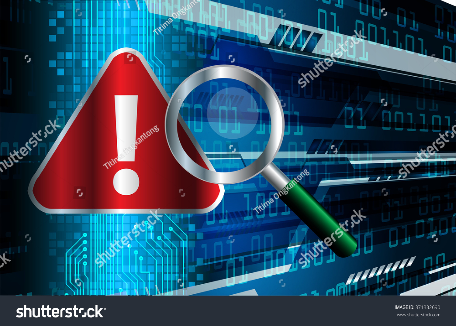 Identifying Computer Virus Antivirus Protection Computer: vector de ...