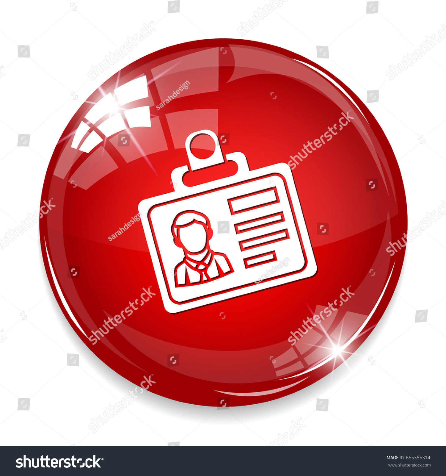 Identity Badge Icon Stock Vector (Royalty Free) 655355314 | Shutterstock