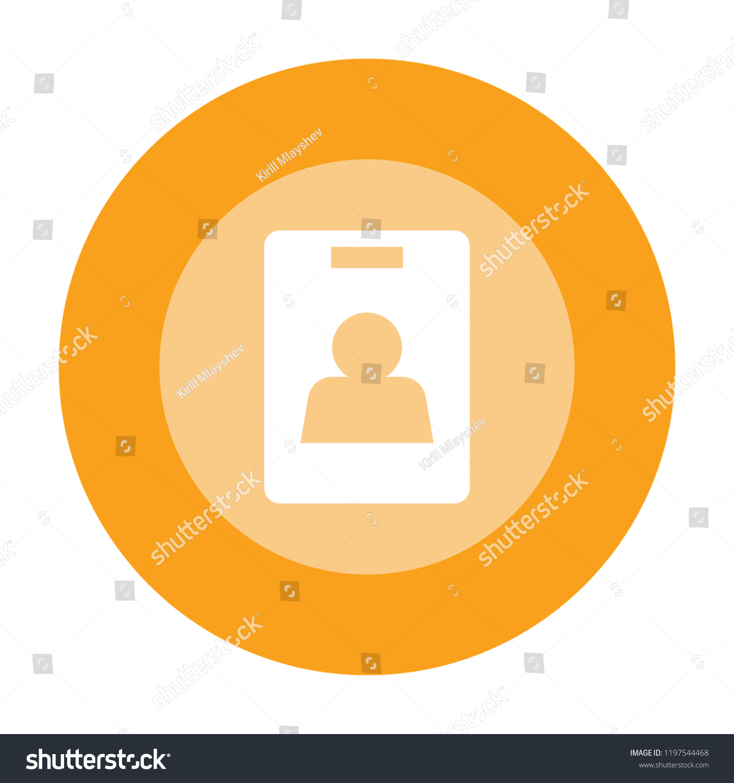 Identity Card Vector Icon Stock Vector (Royalty Free) 1197544468 ...