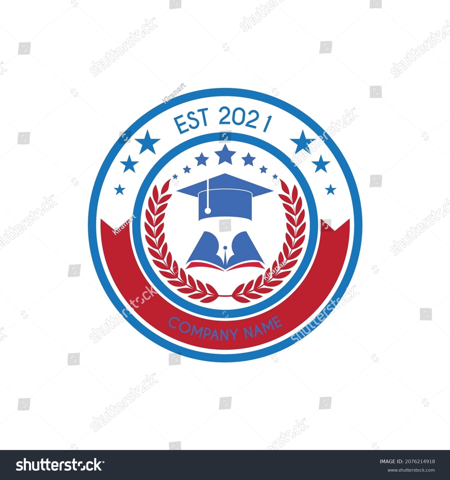 Identity Emblem Logo School Stock Vector (Royalty Free) 2076214918 ...