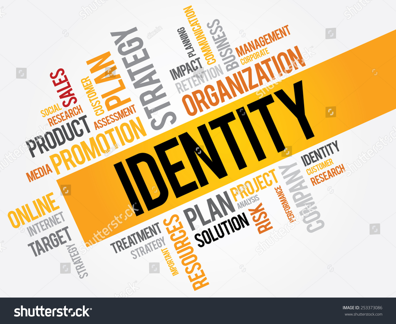 Identity Word Cloud Business Concept Stock Vector (Royalty Free ...