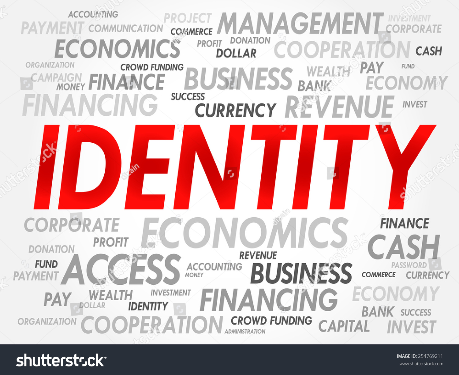 Identity Word Cloud Business Concept Stock Vector (Royalty Free ...