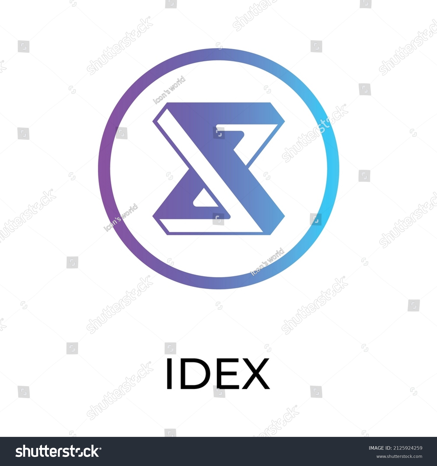 Idex Cryptocurrency Token Icon Idex Token Stock Vector (Royalty Free ...