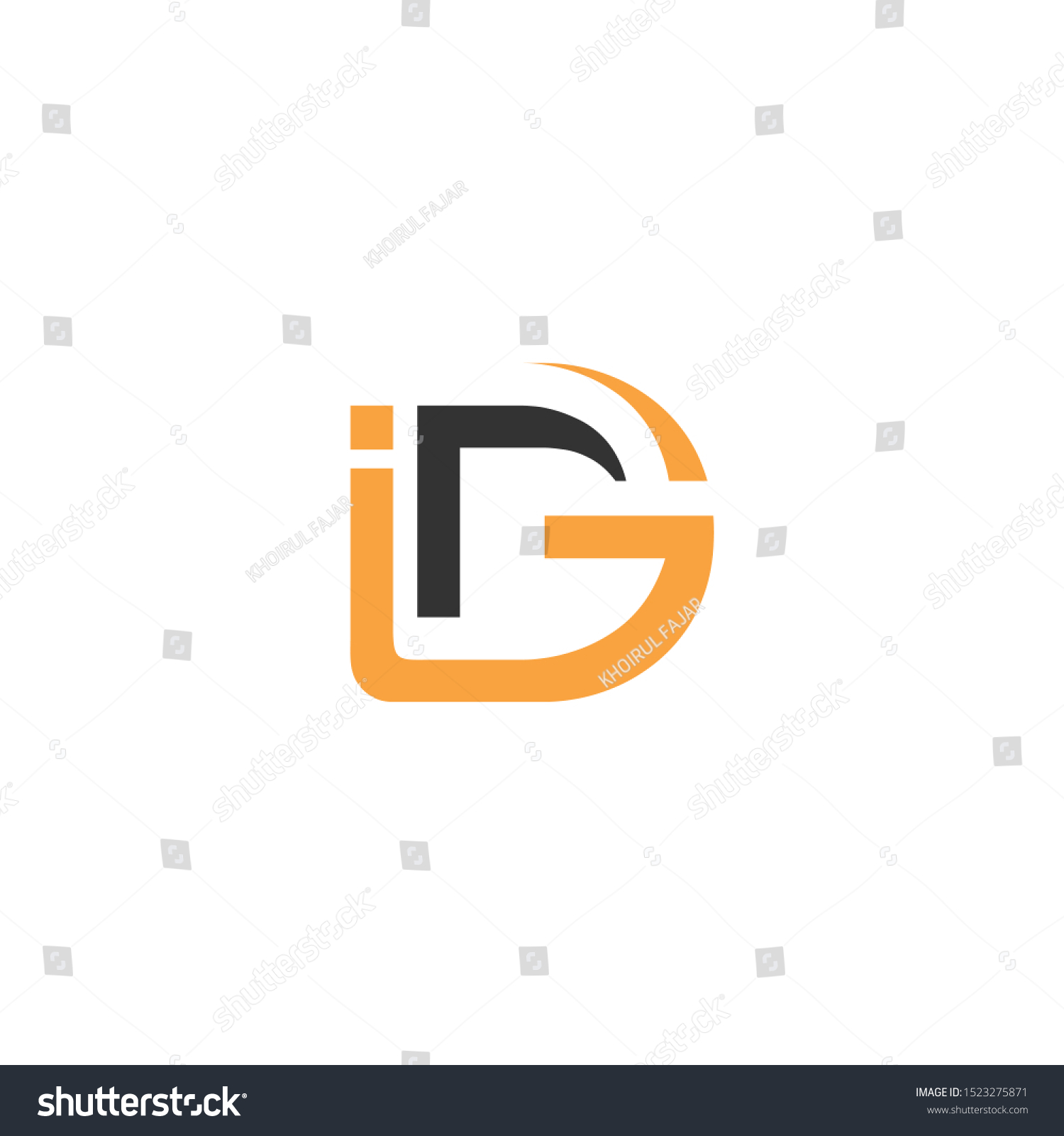 Idg Typography Vector Logo Letter Stock Vector (Royalty Free) 1523275871