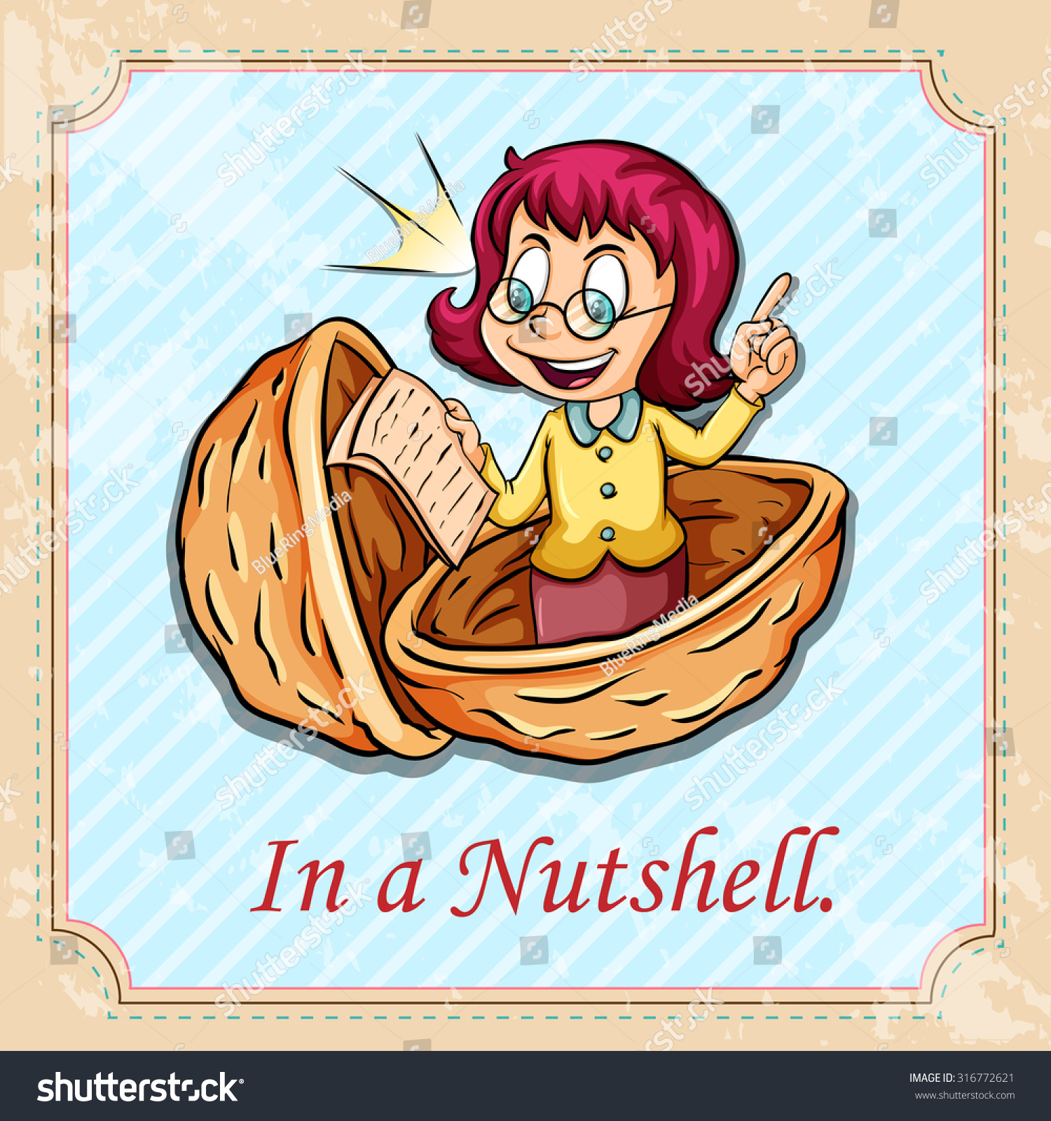 Idiom Nutshell Illustration: เวกเตอร์สต็อก (ปลอดค่าลิขสิทธิ์) 316772621 ...
