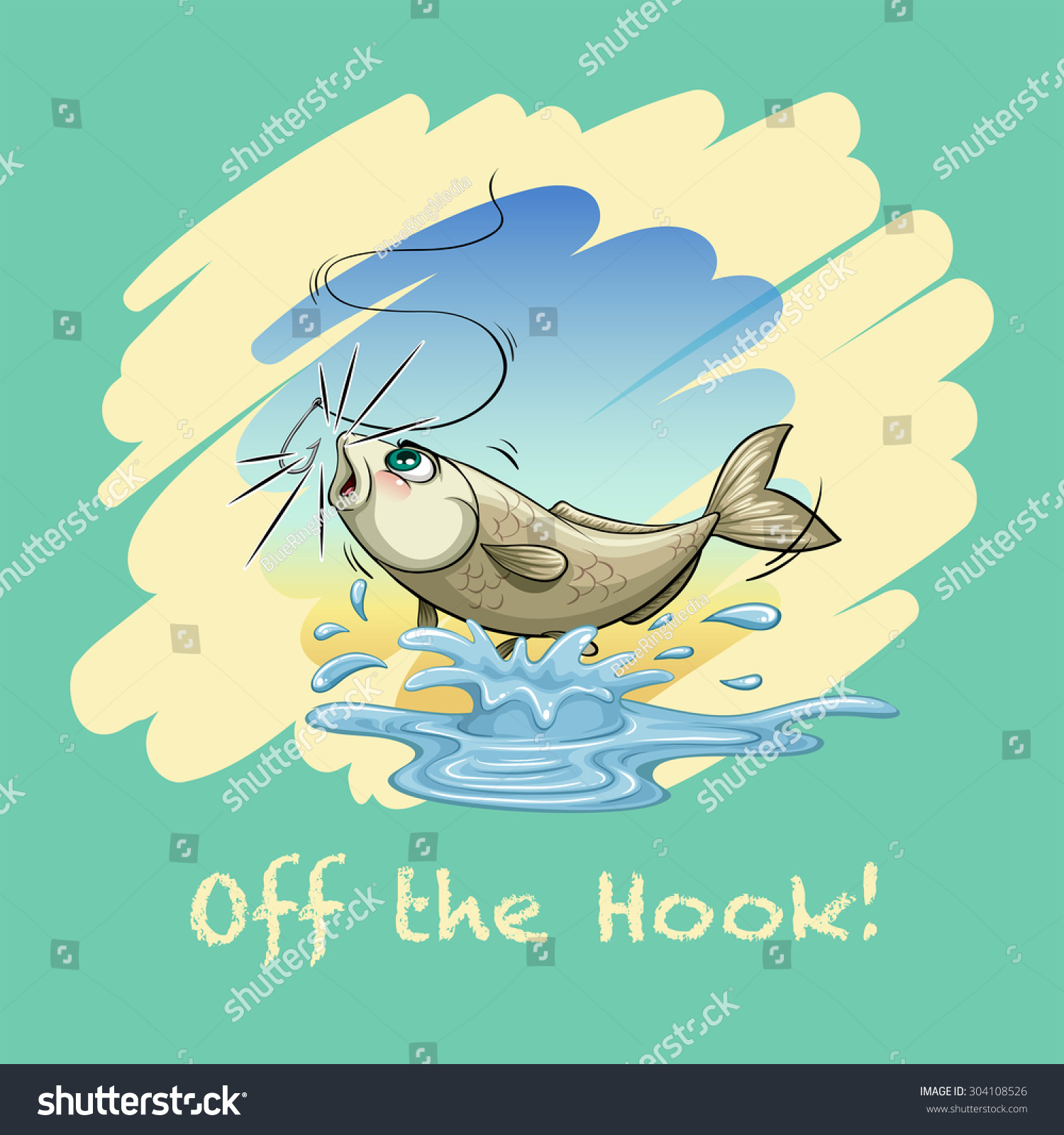 Idiom Off Hook Illustration Stock Vector (Royalty Free) 304108526