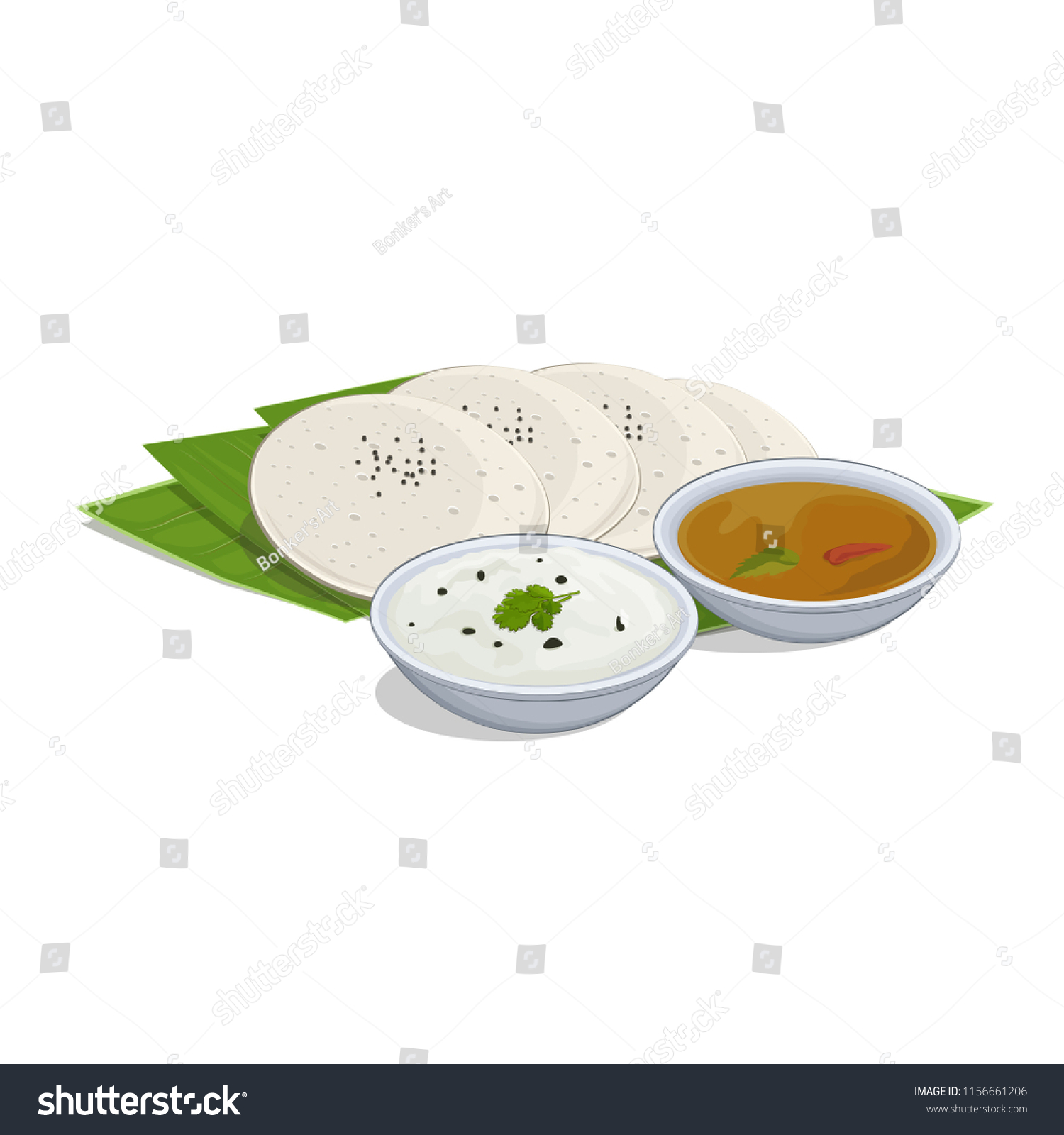 Idli Sambar Vector Illustration: Vector có sẵn (miễn phí bản quyền ...