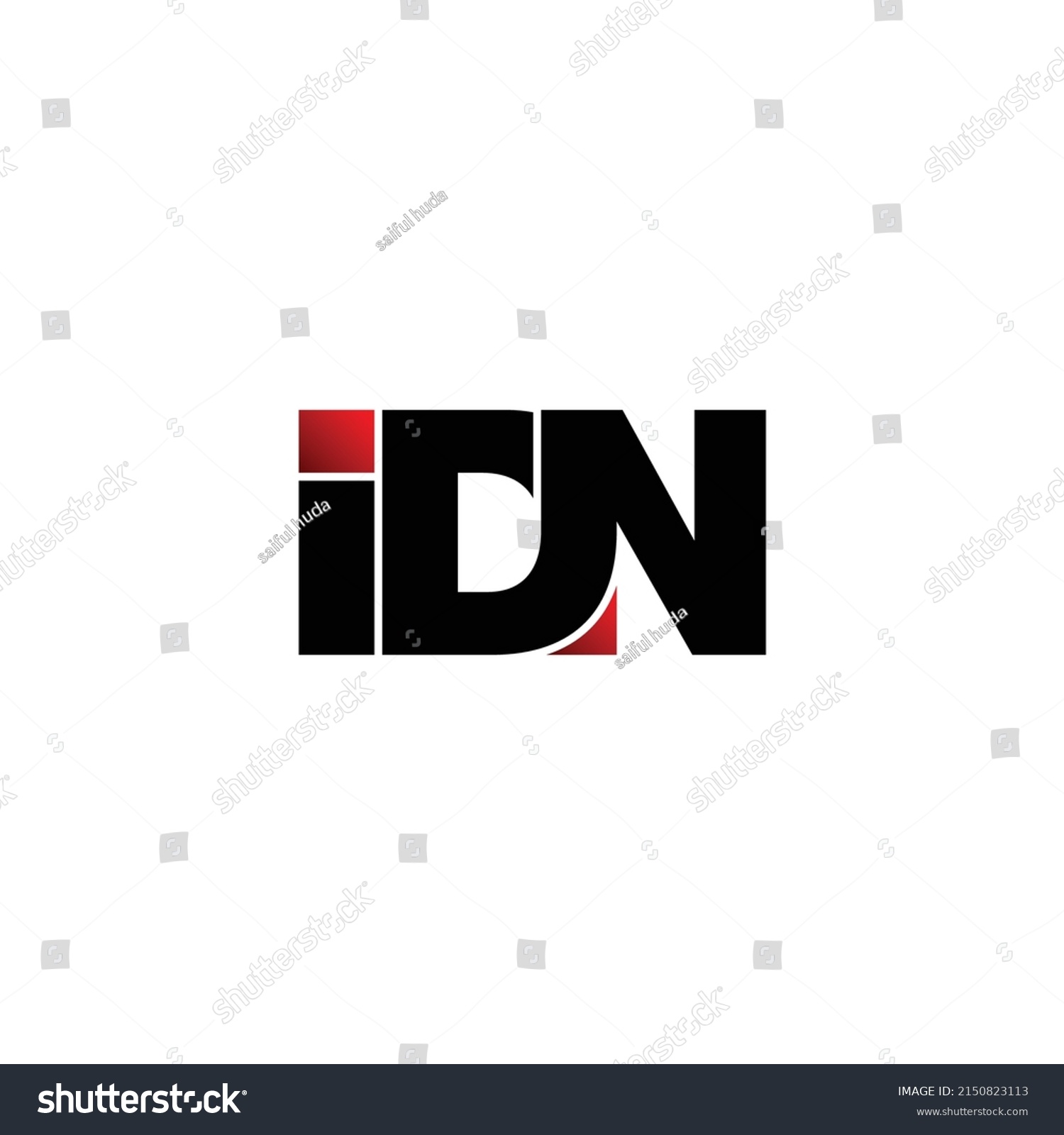 Idn Letter Monogram Logo Design Vector Stock Vector (Royalty Free ...