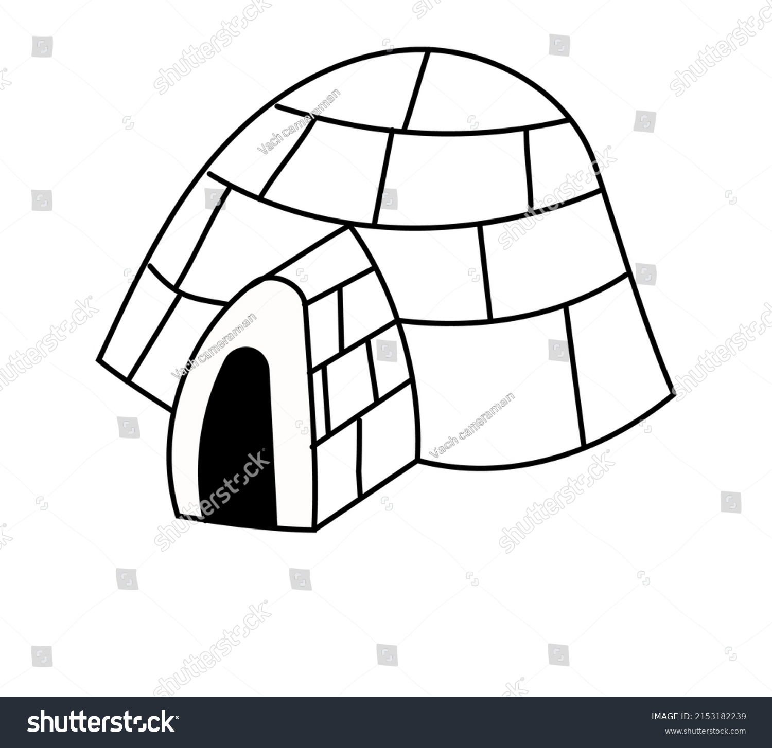 Igloo Draw Vector Cartoon Isolated Stock Vector (Royalty Free ...