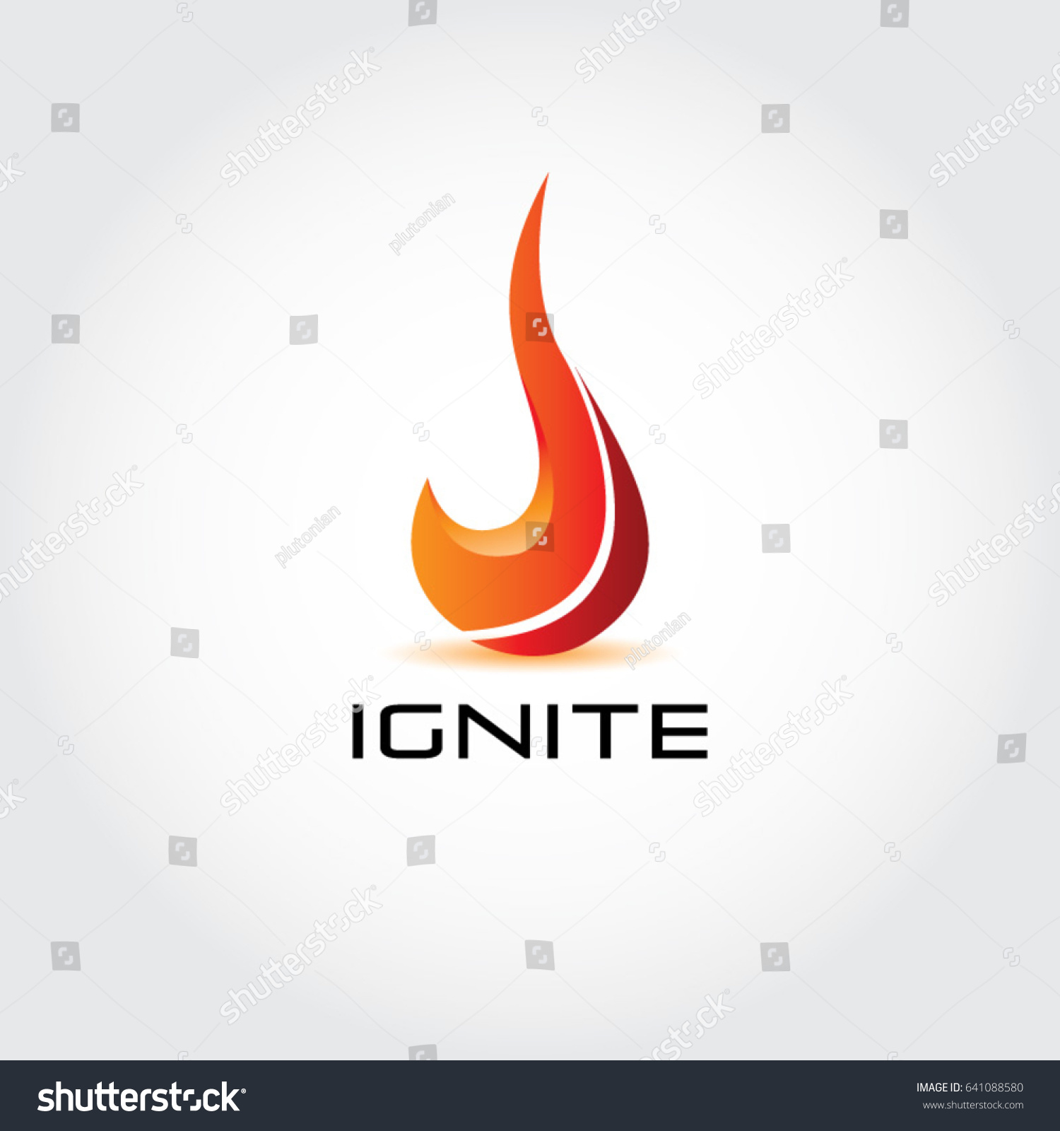 Ignite Fire Logo Design Symbol: เวกเตอร์สต็อก (ปลอดค่าลิขสิทธิ์) 641088580