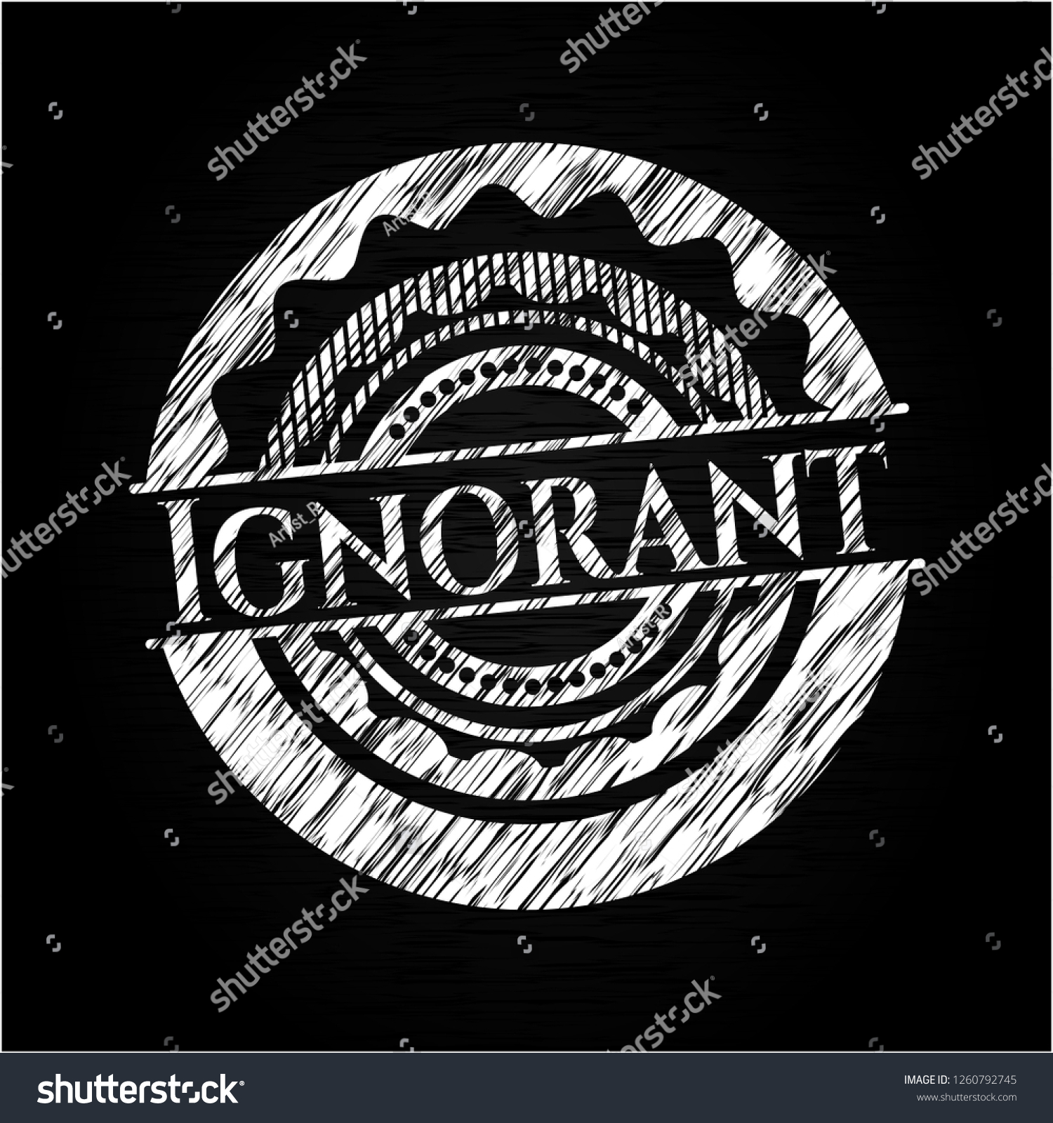 Ignorant Written Chalkboard Texture Stock Vector (Royalty Free ...