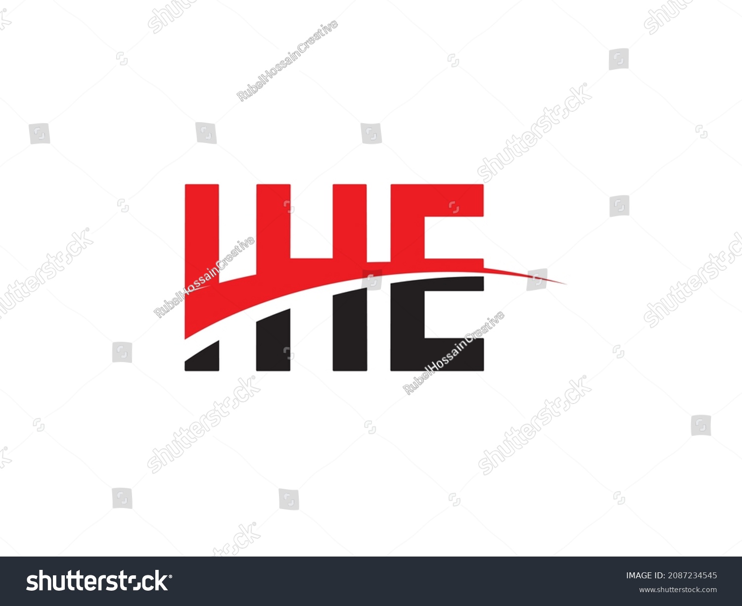 Ihe Letter Initial Logo Design Vector Stock Vector (Royalty Free ...