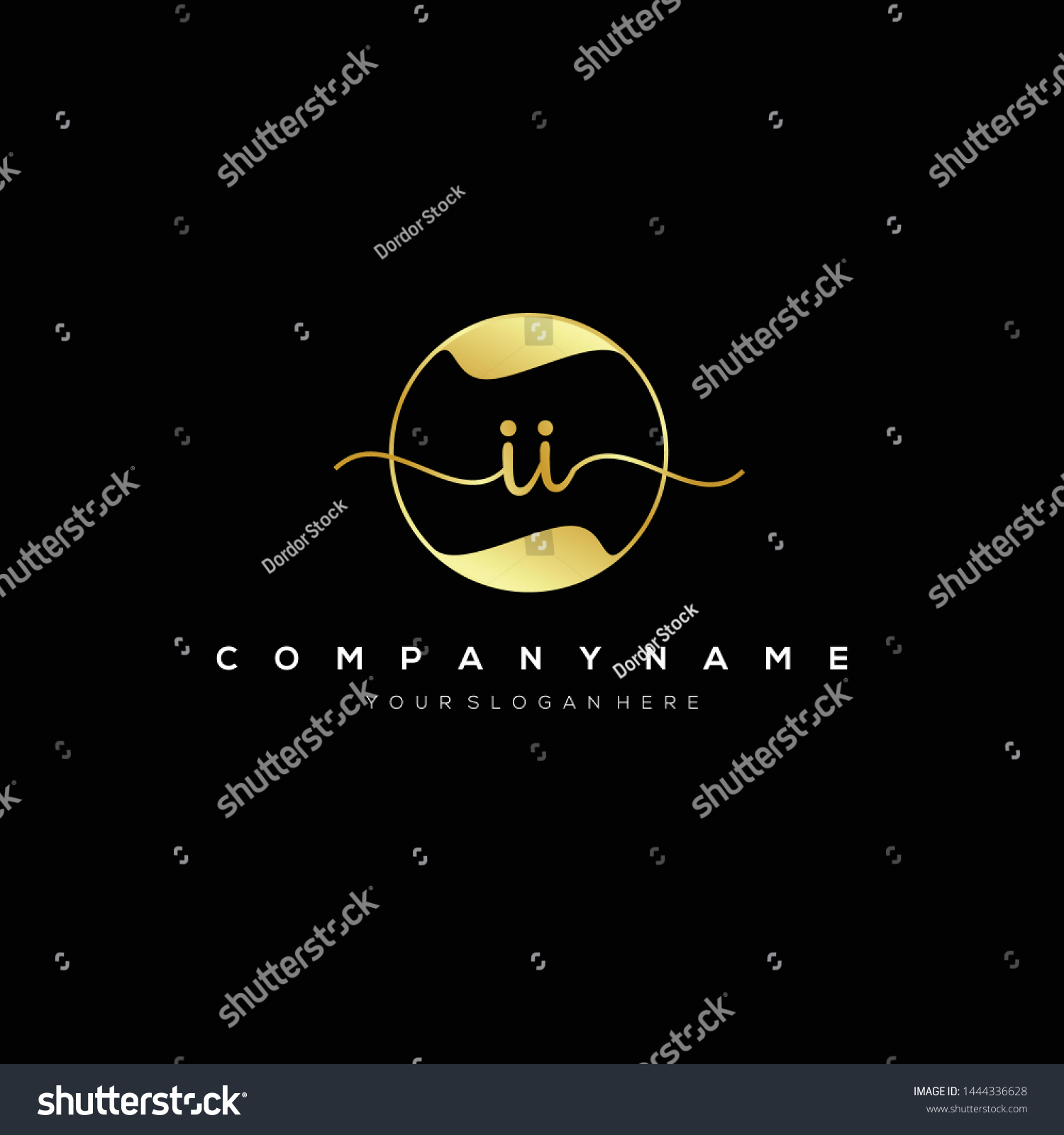 Ii Handwriting Initial Logo Template Vector Stock Vector (Royalty Free ...