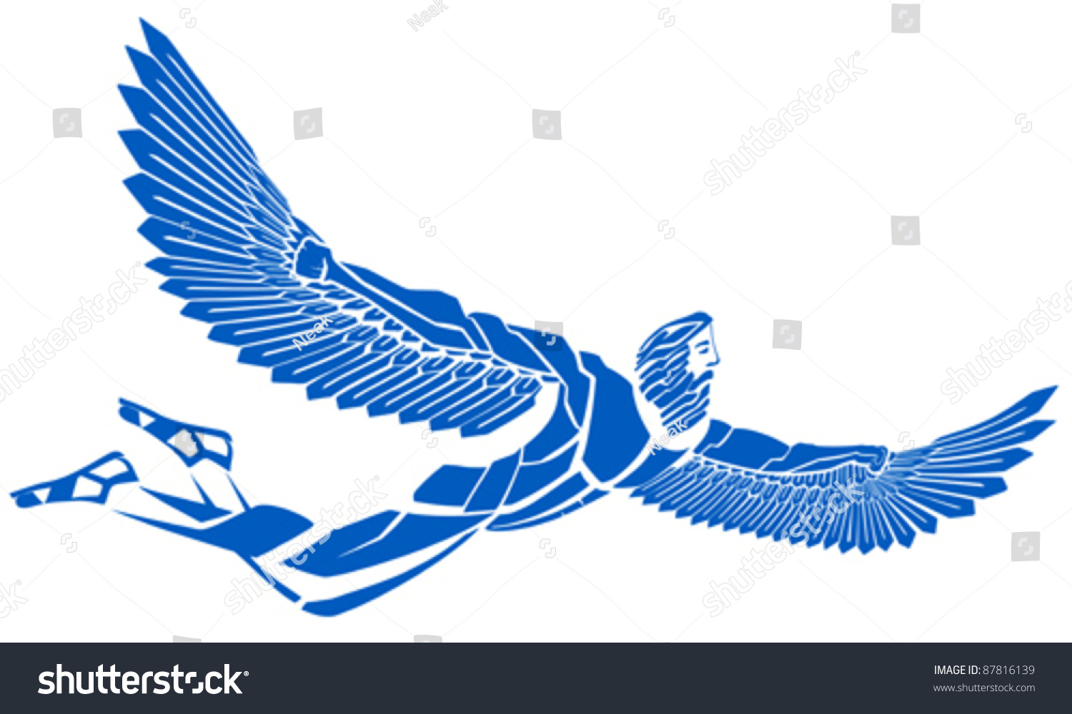 Ikar Myth Stock Vector (Royalty Free) 87816139