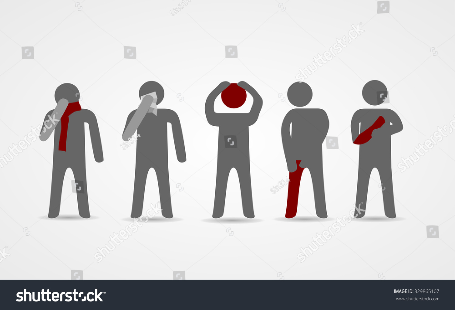 Ill Men Stock Vector (Royalty Free) 329865107
