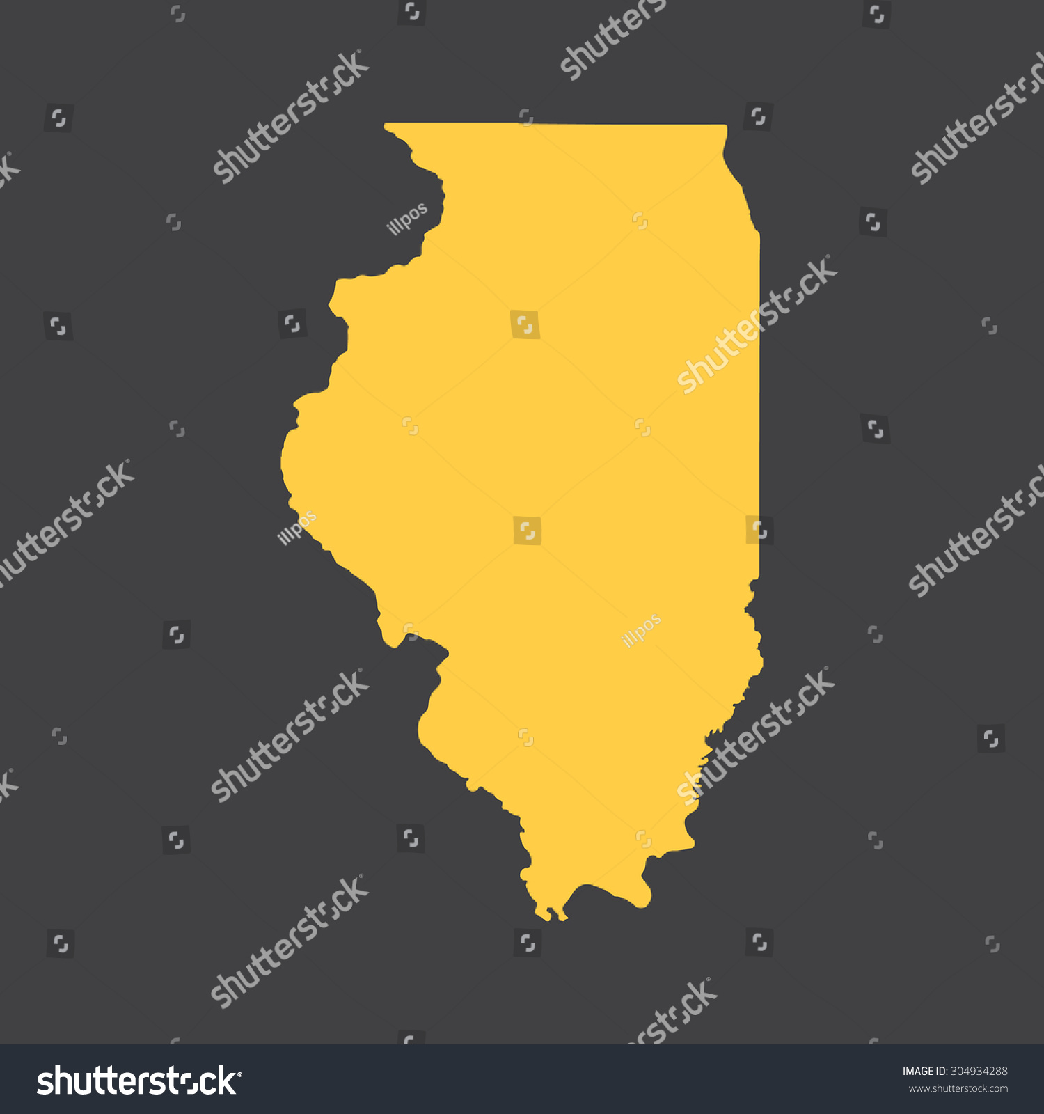 Illinois Bordermap Vector Illustration Eps8: เวกเตอร์สต็อก (ปลอดค่า ...