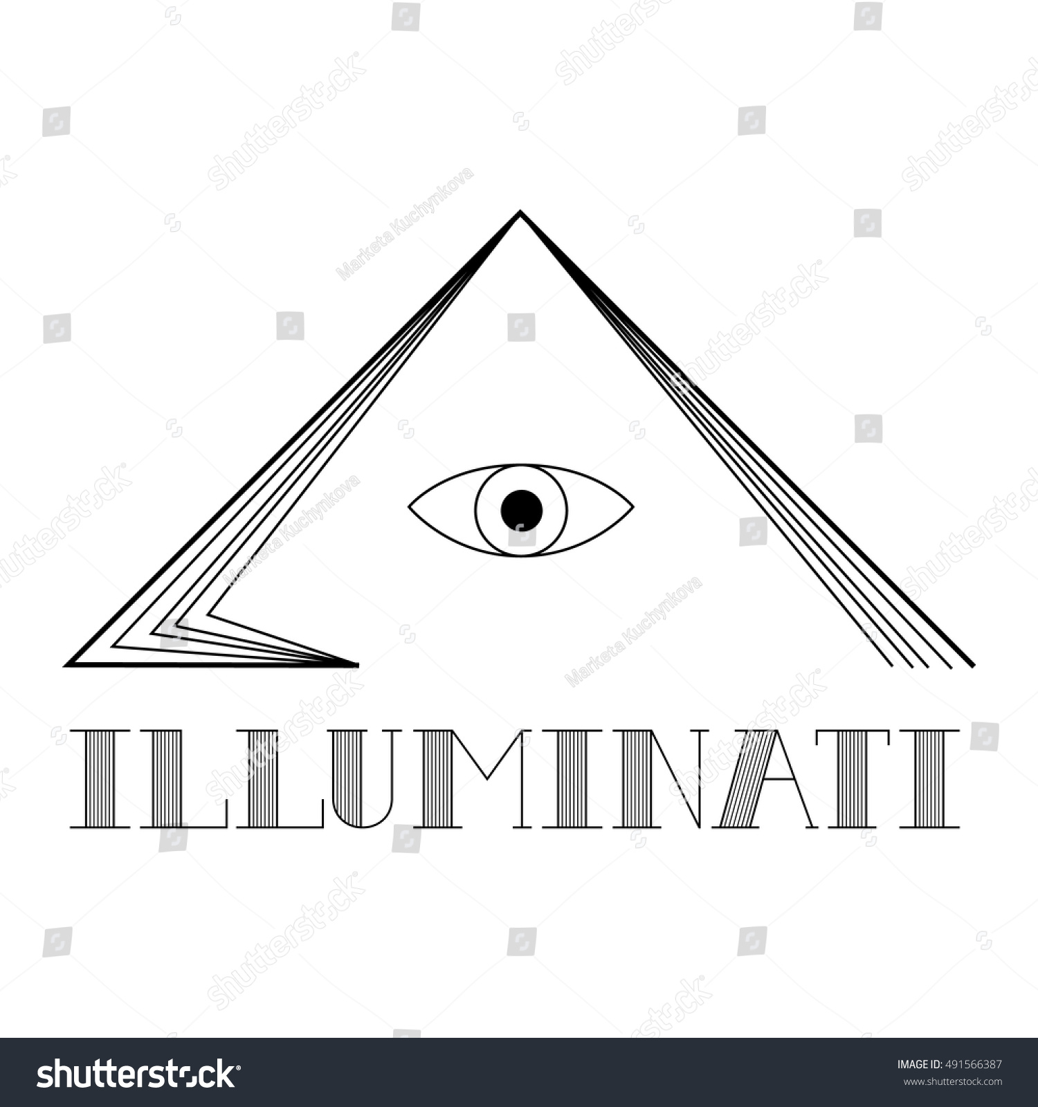 Illuminati Logo Stock Vector (Royalty Free) 491566387