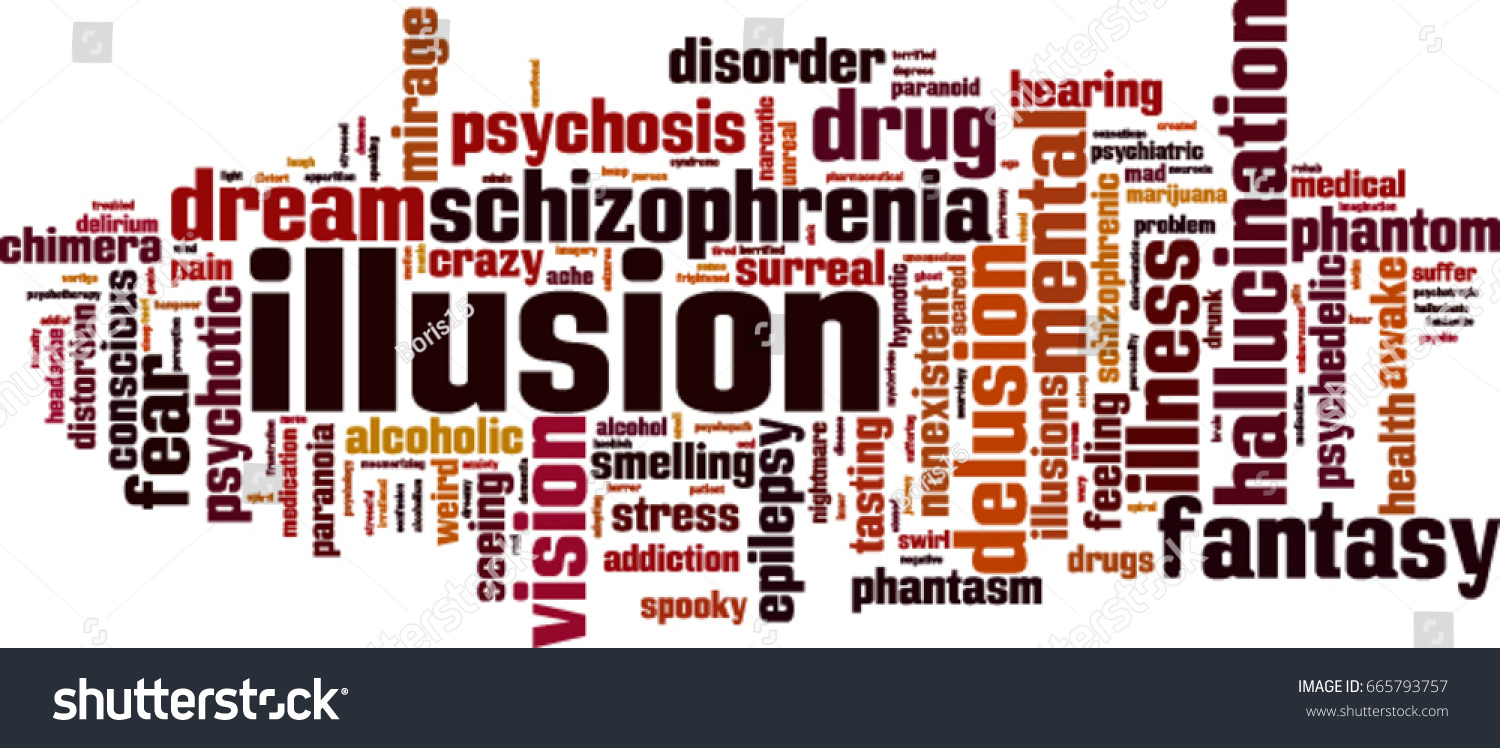 Illusion Word Cloud Concept Vector Illustration Stock Vector (Royalty ...