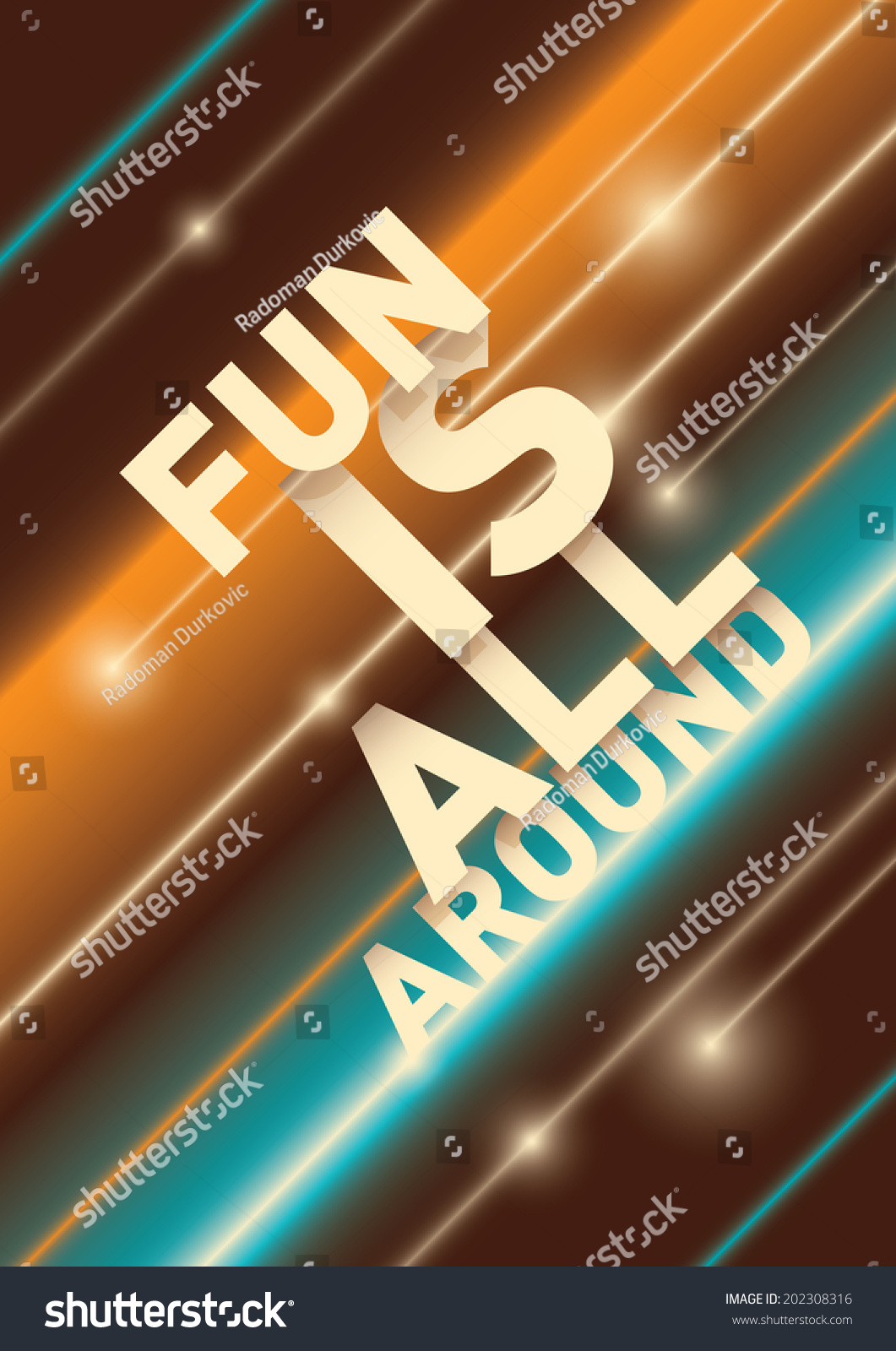 Illustrated Fun Poster Typography Vector Illustration Stock Vector ...
