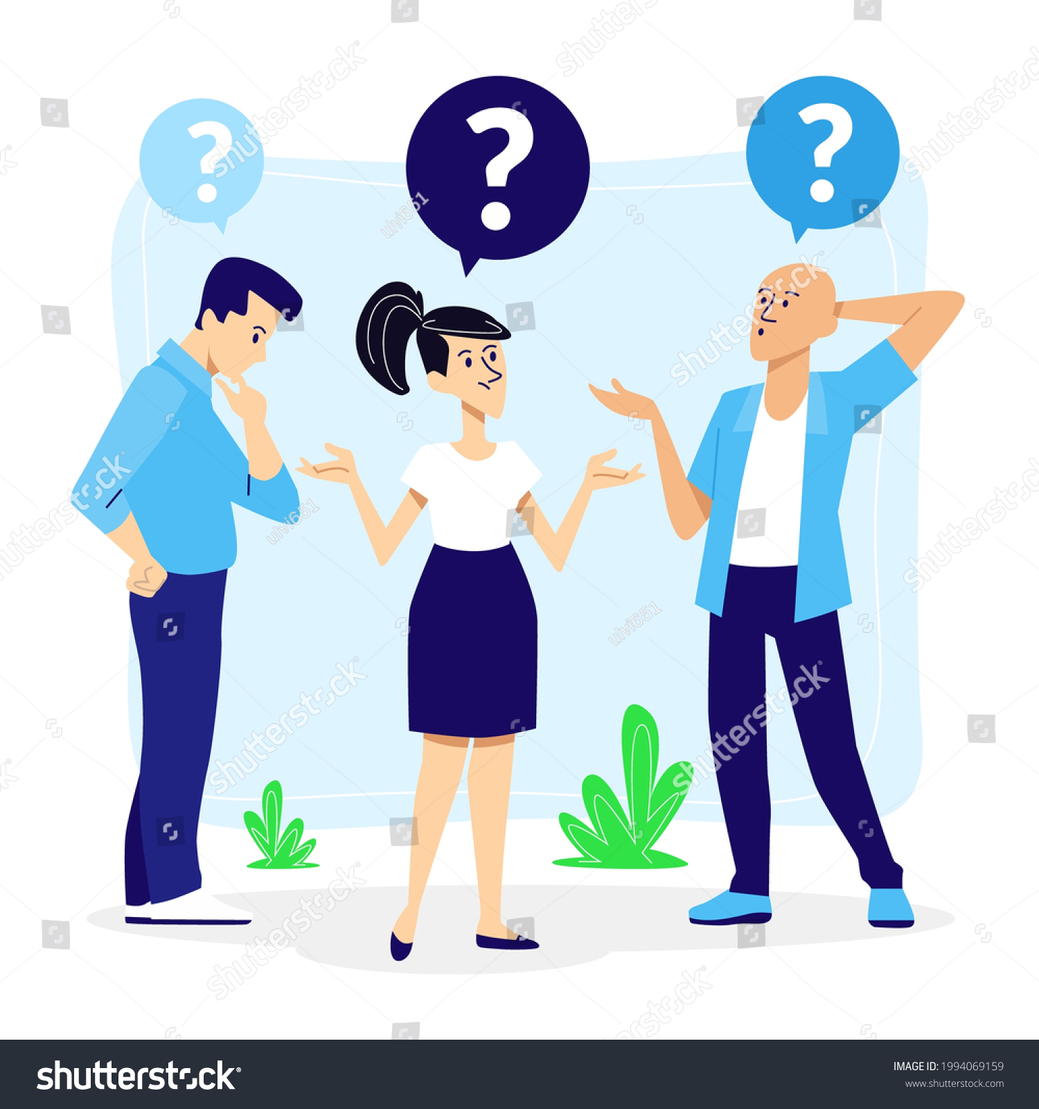 Illustrated People Asking Questions Vector Stock Vector (Royalty Free ...
