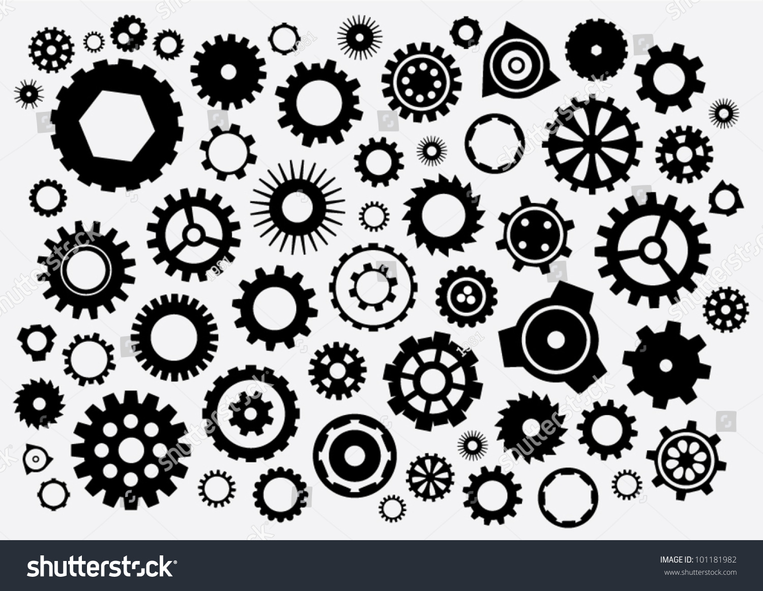 Illustrated Vector Cogs Stock Vector Royalty Free 101181982