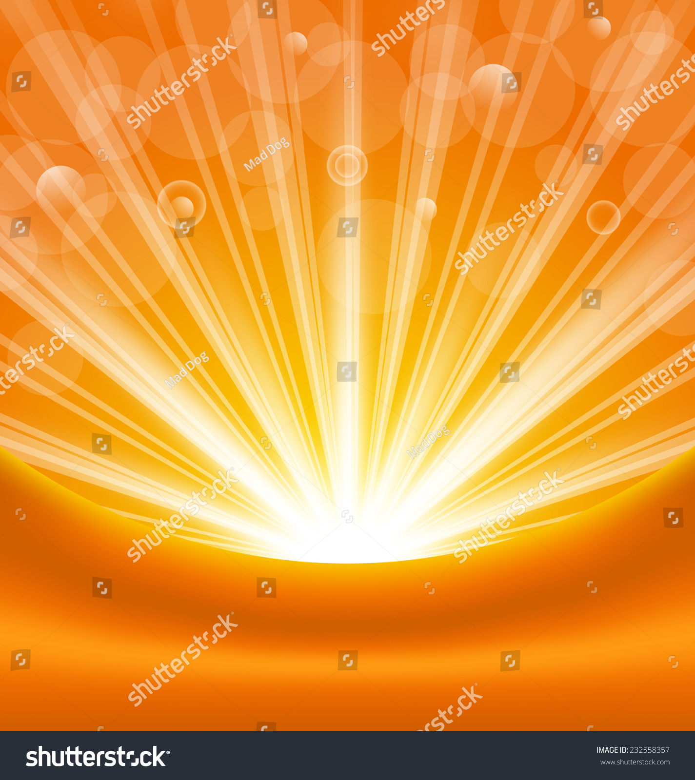 Illustration Abstract Orange Background Sun Light Stock Vector (Royalty ...