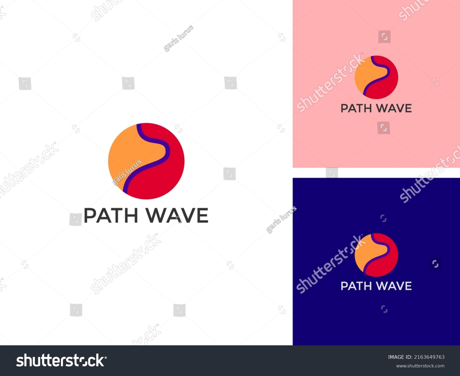 Illustration Abstract Path Wave Simple Logo Stock Vector (Royalty Free ...
