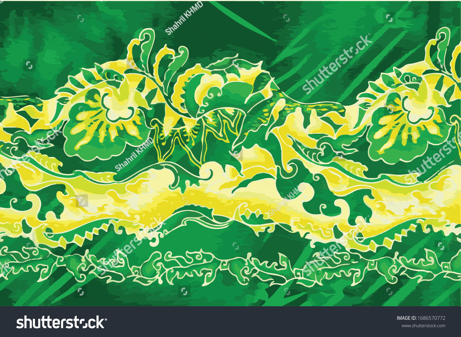 Illustration Batik Pattern Malaysia Stock Vector (Royalty Free ...