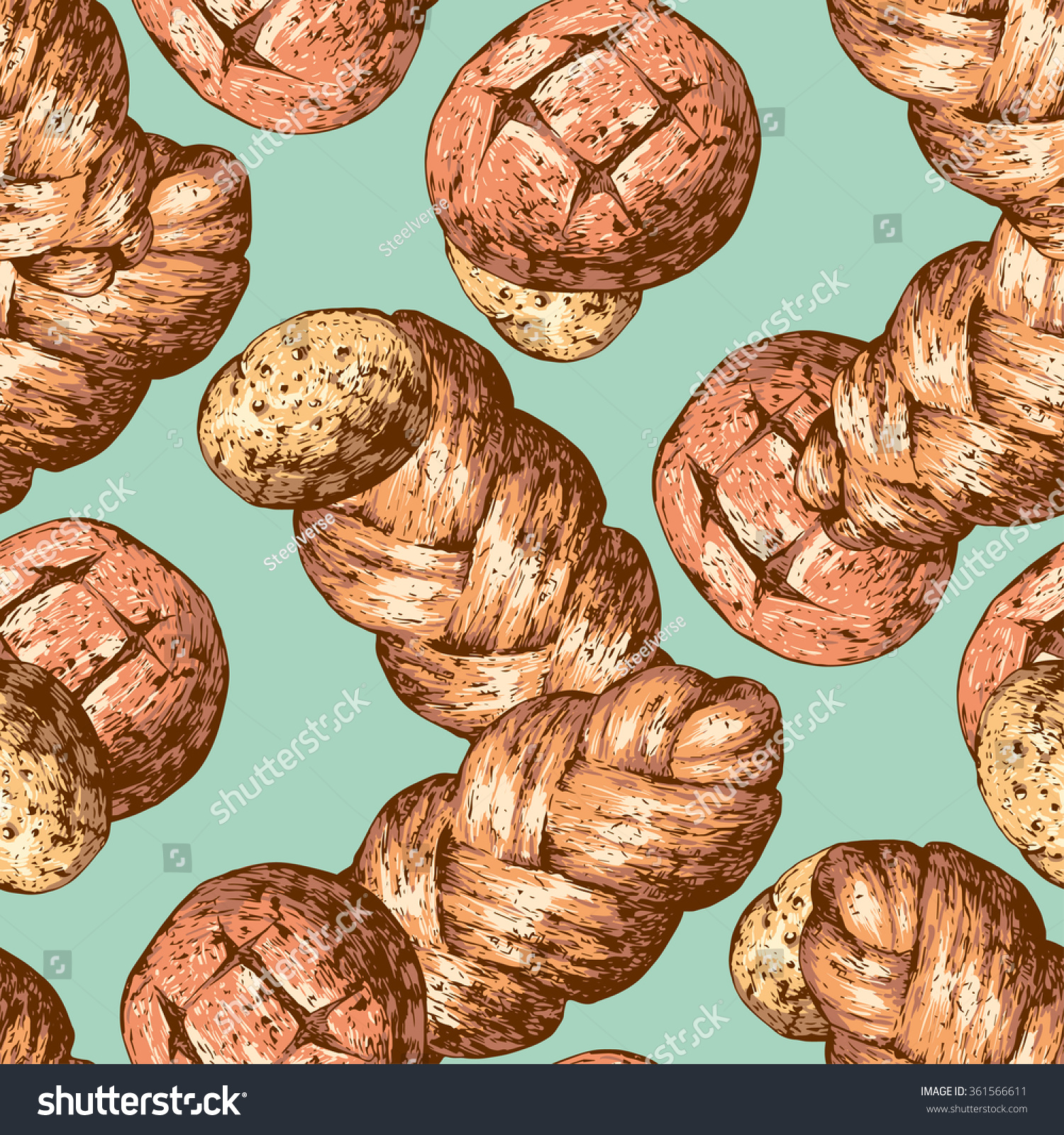 Illustration Bread Vector Handdrawn Images Stock Vector (Royalty Free ...