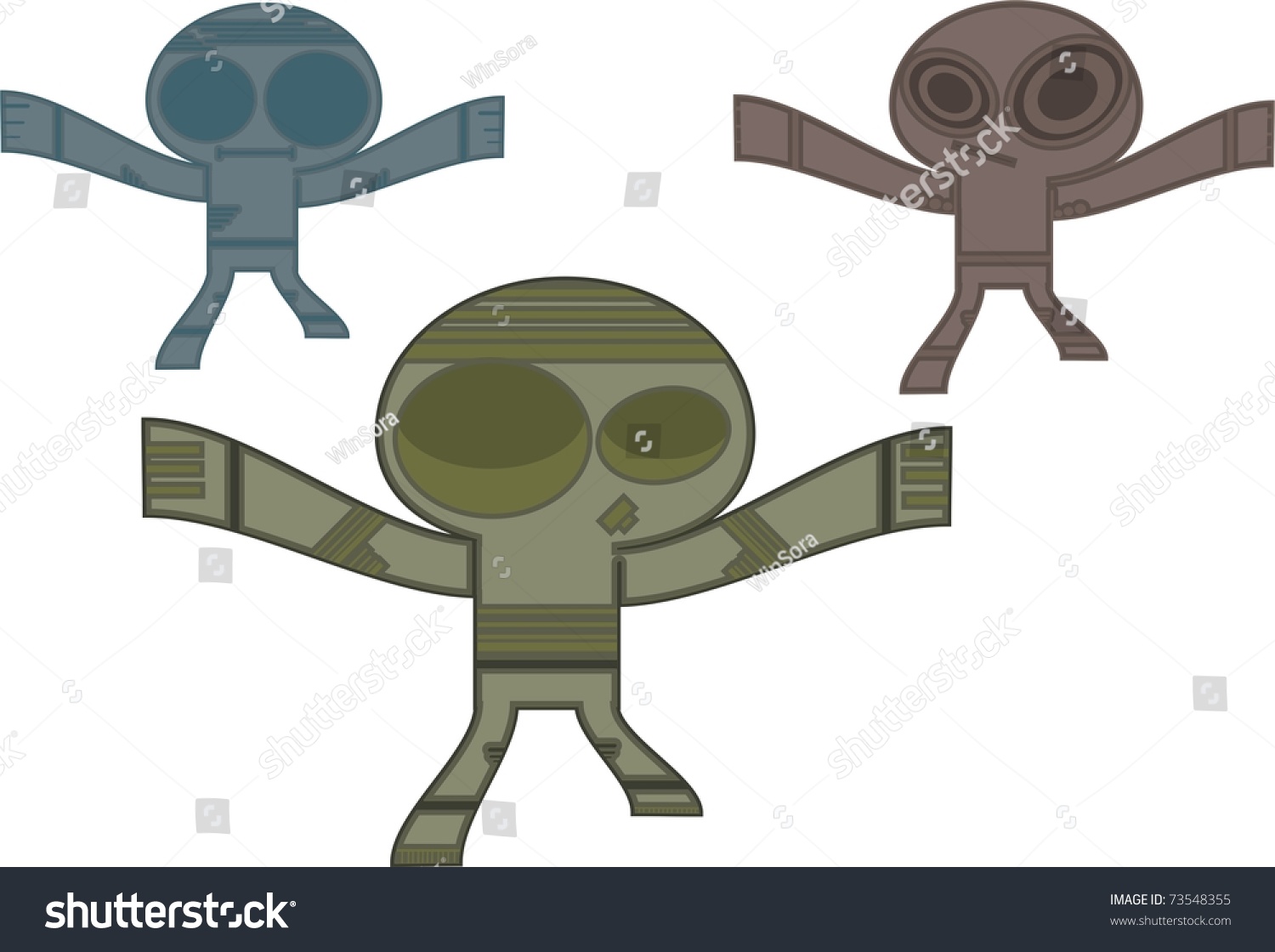 Illustration Cartoon Alien Stock Vector (Royalty Free) 73548355 ...