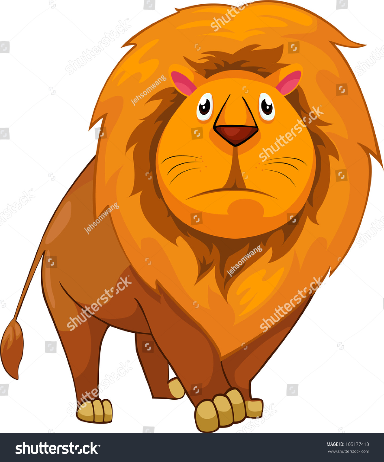 Illustration Cartoon Lion Vector Stock Vector 105177413 - Shutterstock