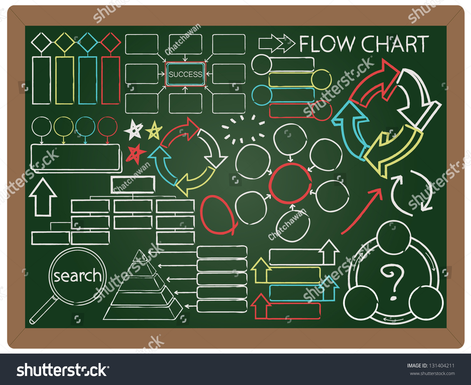 Illustration Chart Flow Chart Graph Collection Stock Vector (Royalty ...