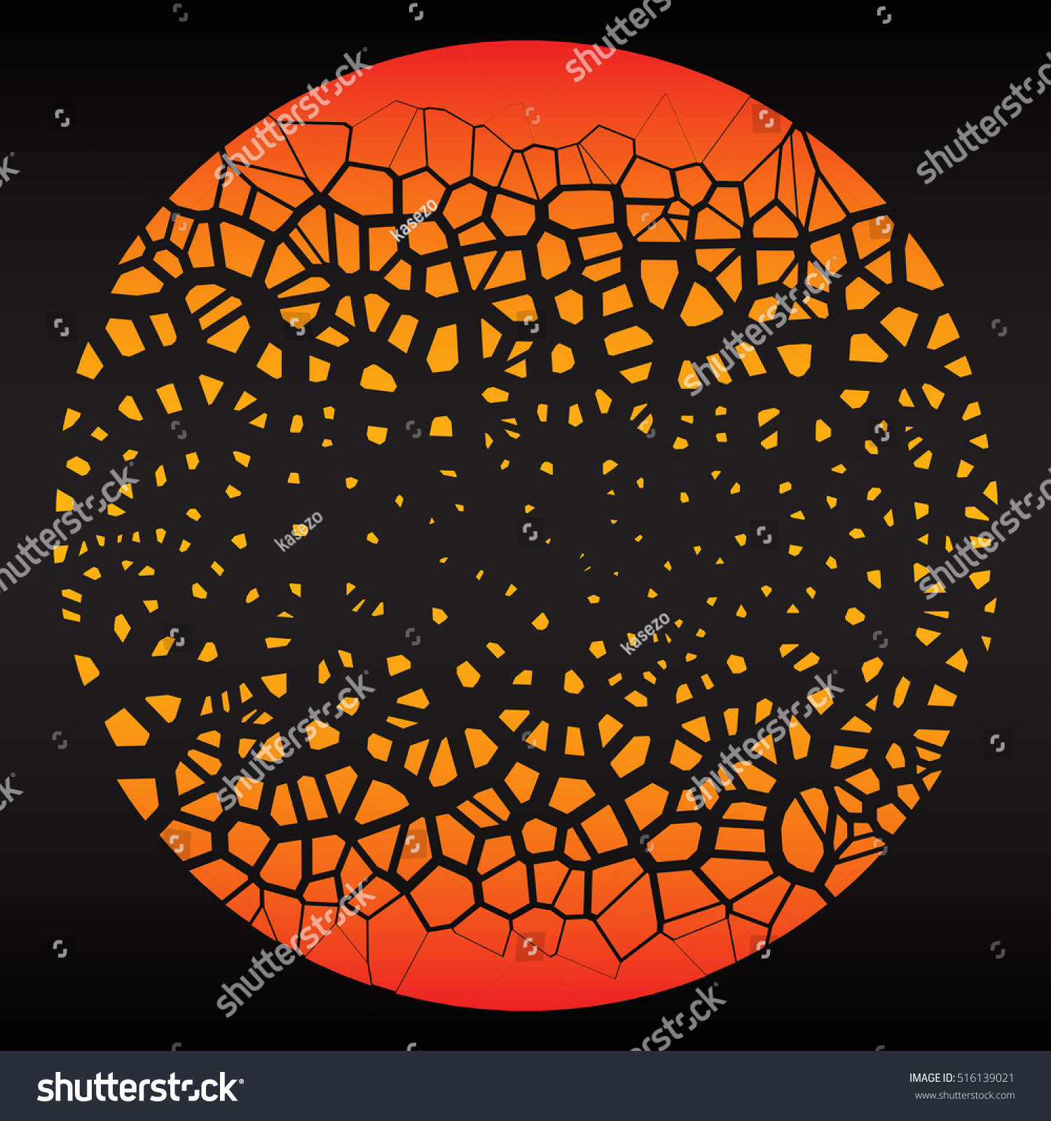 Illustration Cracking Scattering Circle Stock Vector (Royalty Free ...