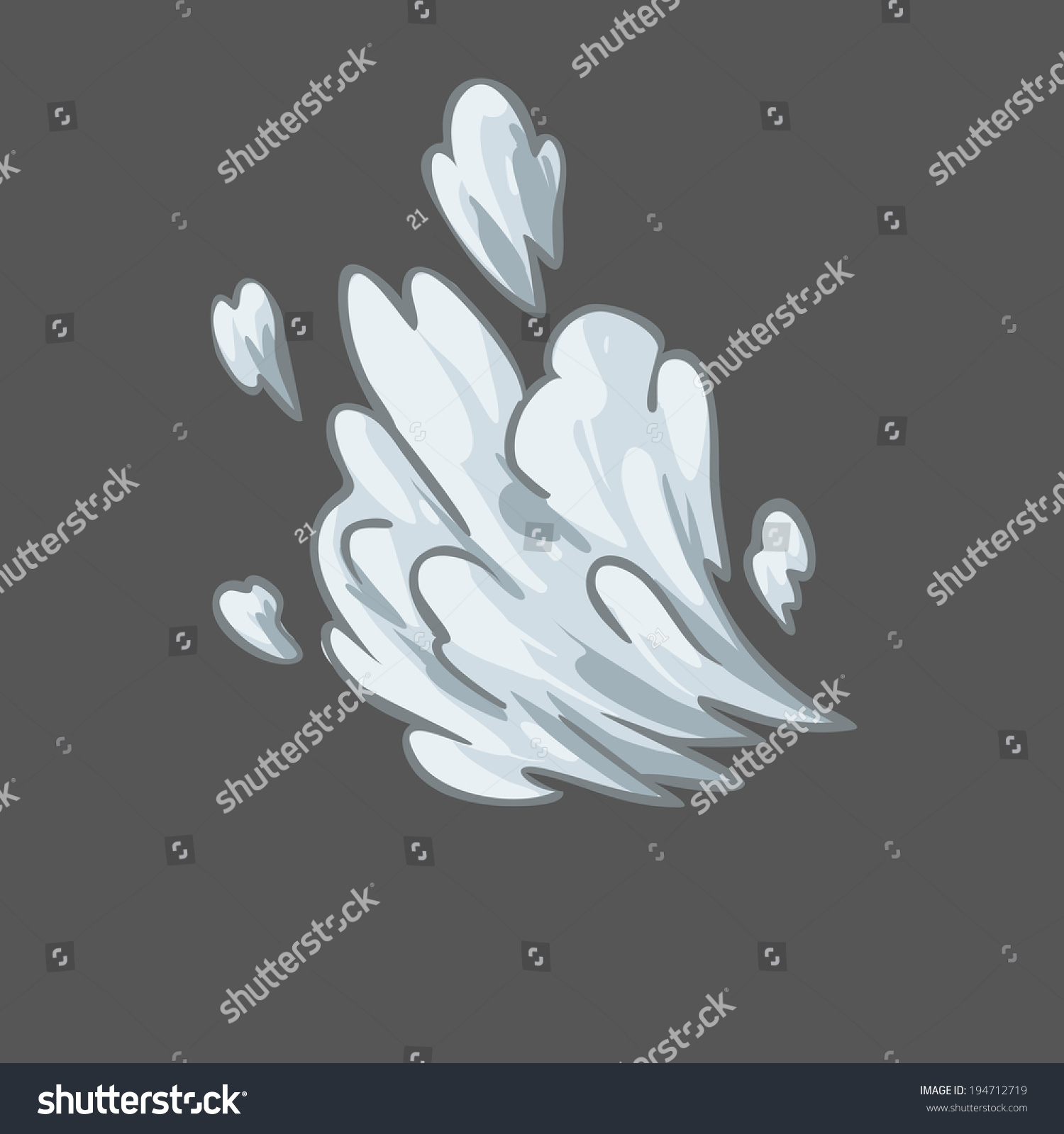 Illustration 2d Smoke Stock Vector (Royalty Free) 194712719
