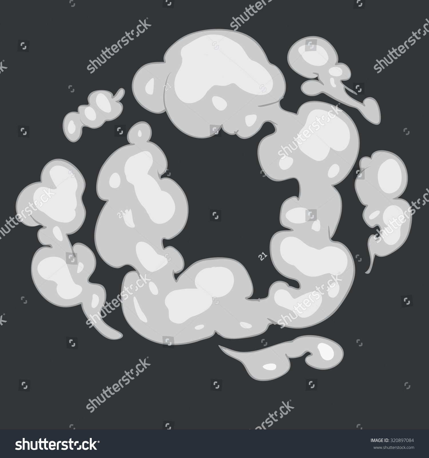 Illustration 2d Smokedust Stock Vector (Royalty Free) 320897084 ...