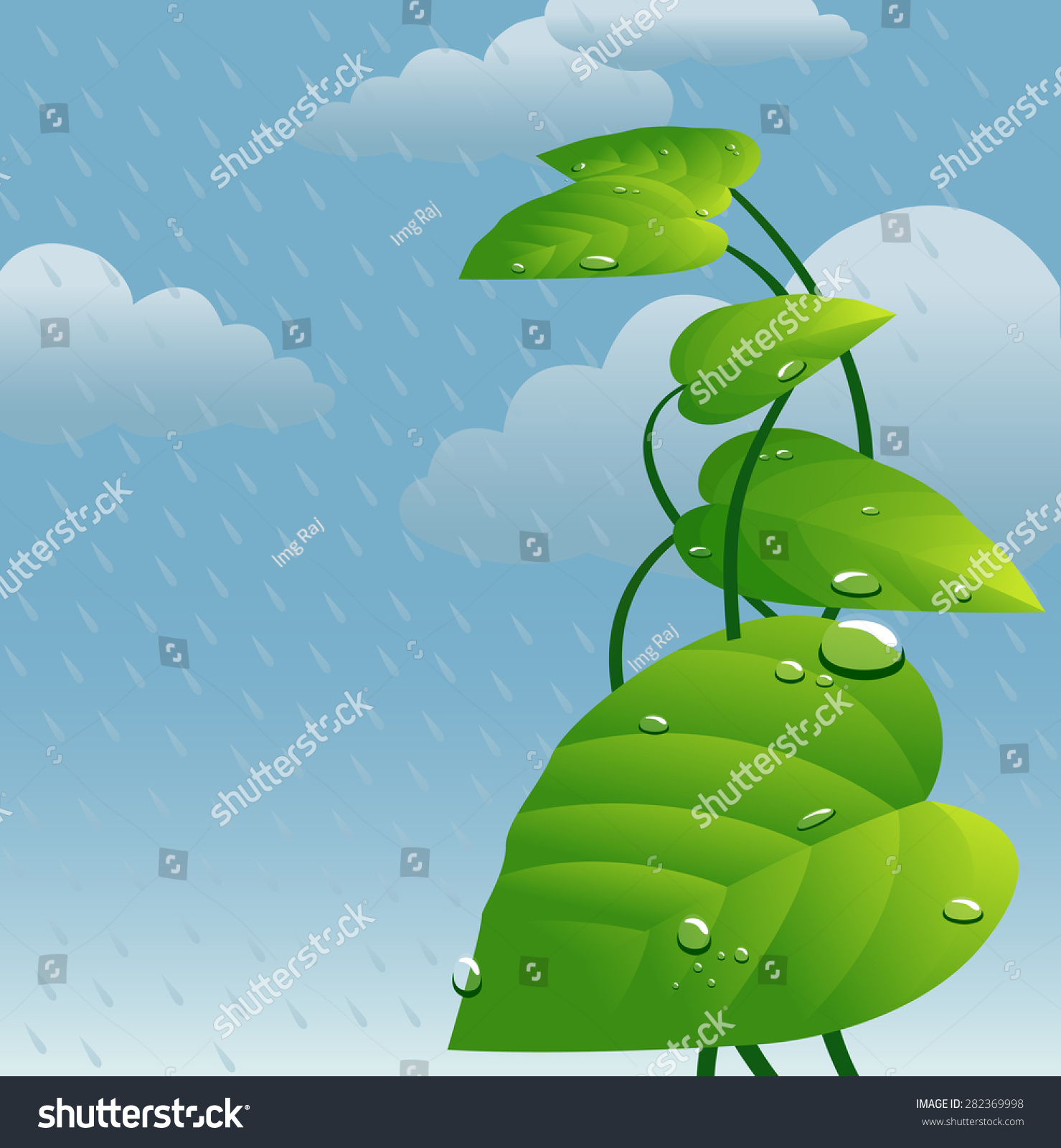 Illustration Depicting Monsoonvector Stock Vector (Royalty Free) 282369998