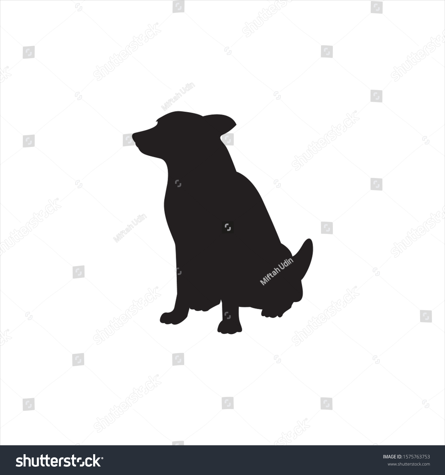 Illustration Dog Black Vector Logo Stock Vector (Royalty Free ...